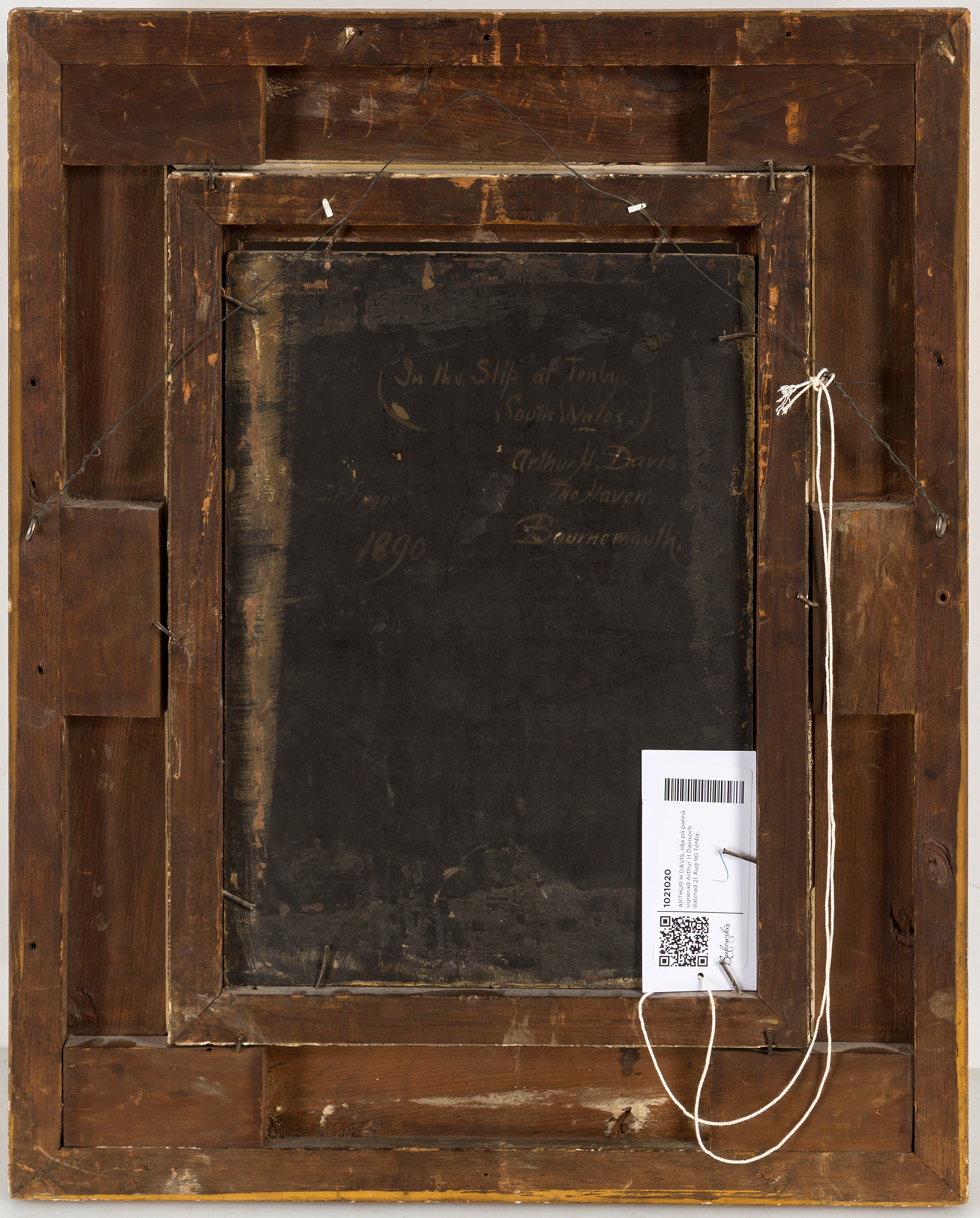 ARTHUR H DAVIS, oil on panel, signed and dated 21 Aug 90 Tenby. - Bukowskis