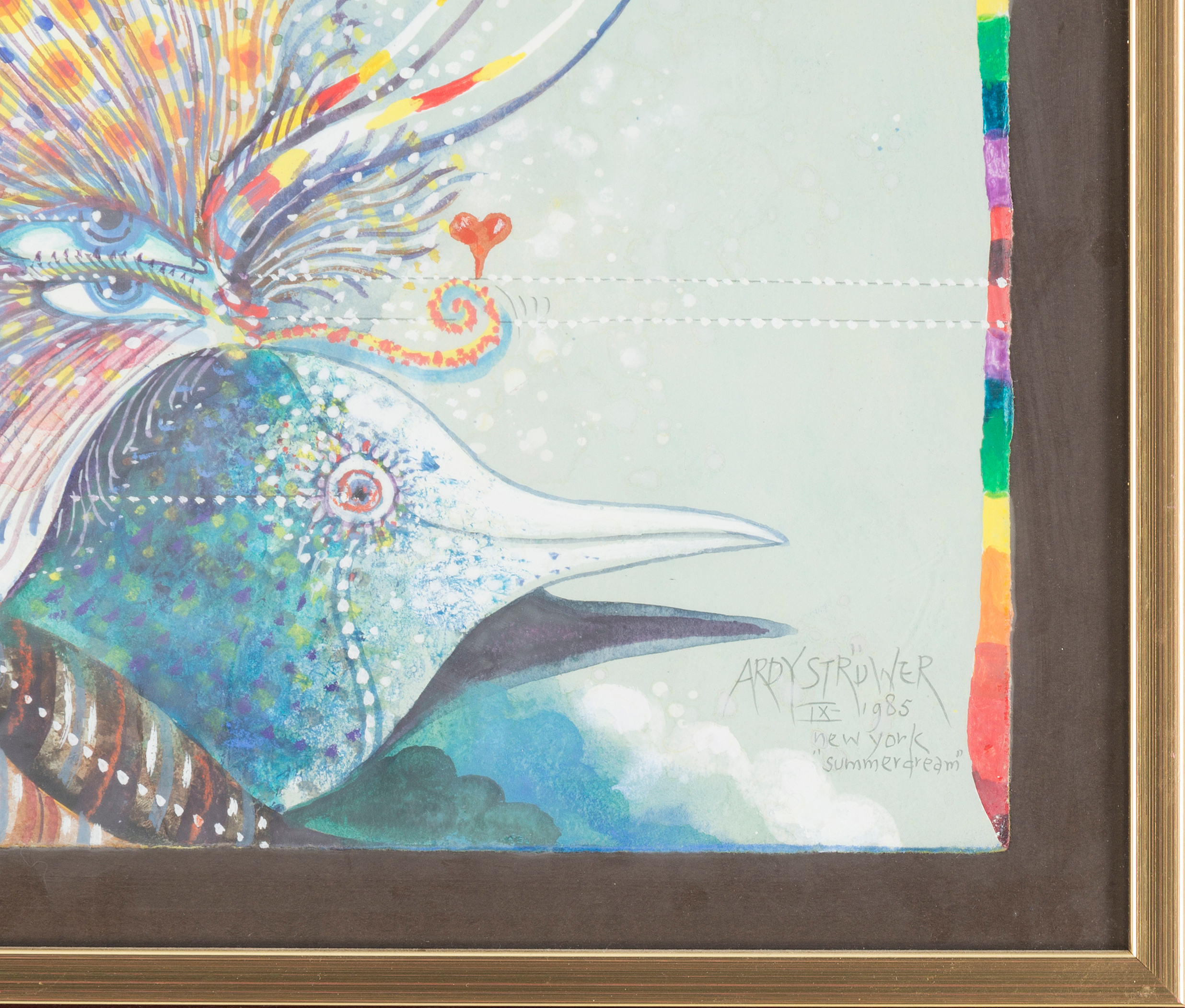 ARDY STRÜWER, mixed media, signed and dated 1985. - Bukowskis