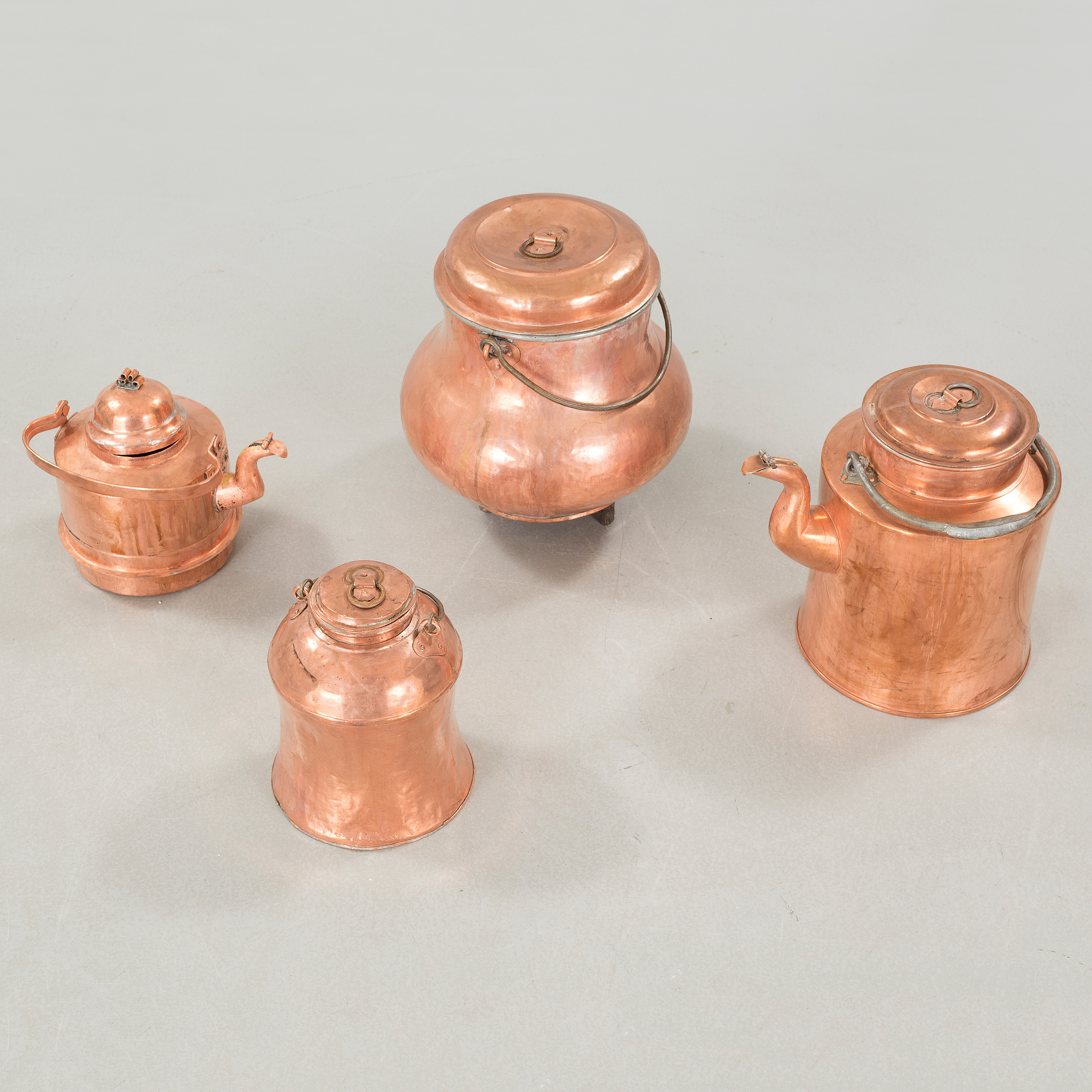 Four copper objects, 19th century. - Bukowskis