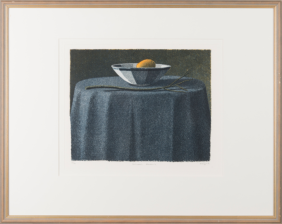 ESA RIIPPA, etsaus, signeerattu ja päivätty -91, numeroitu 26/70 ...