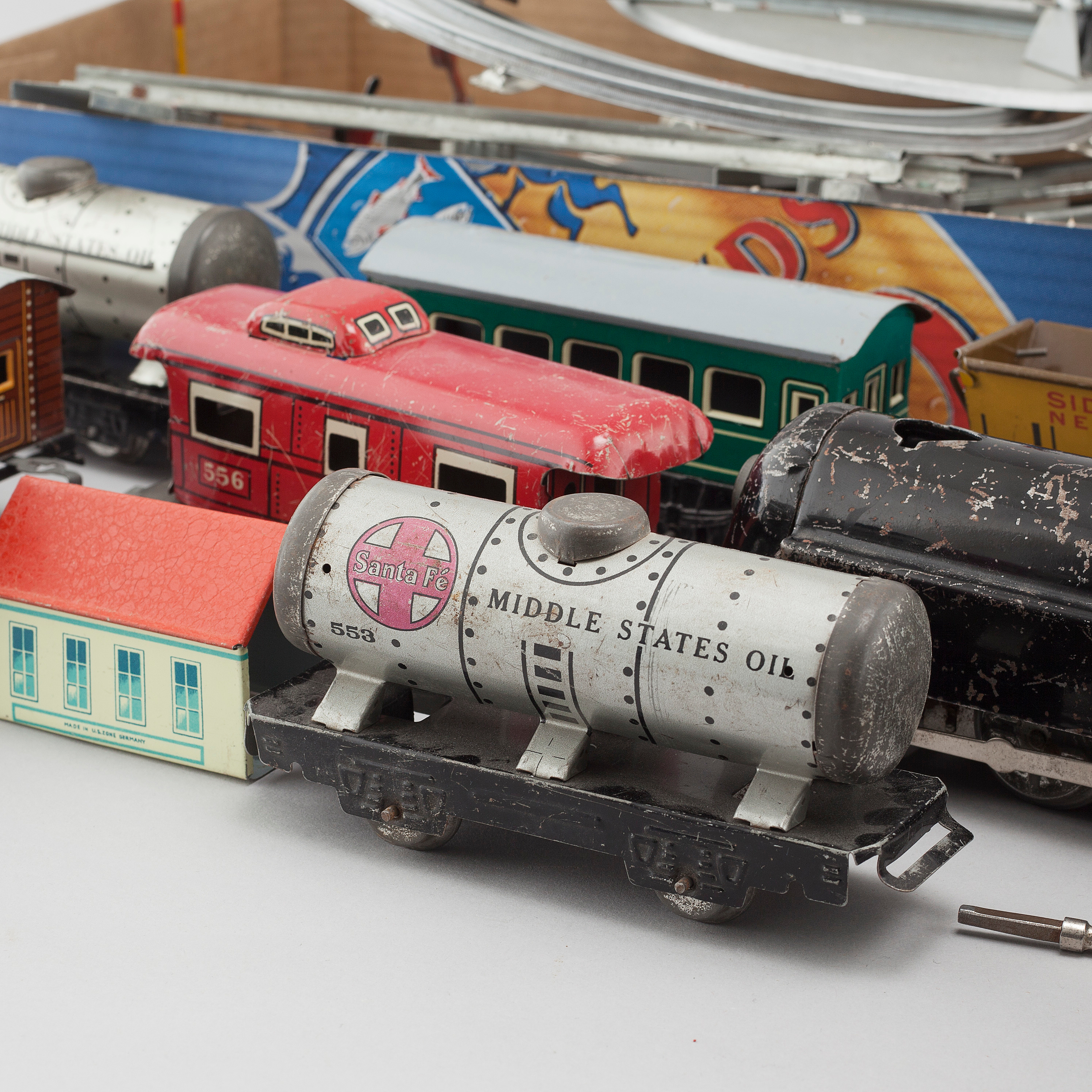 A set of model trains, Marx and Heinrich Wimmer HWN , USA and Germanu ...
