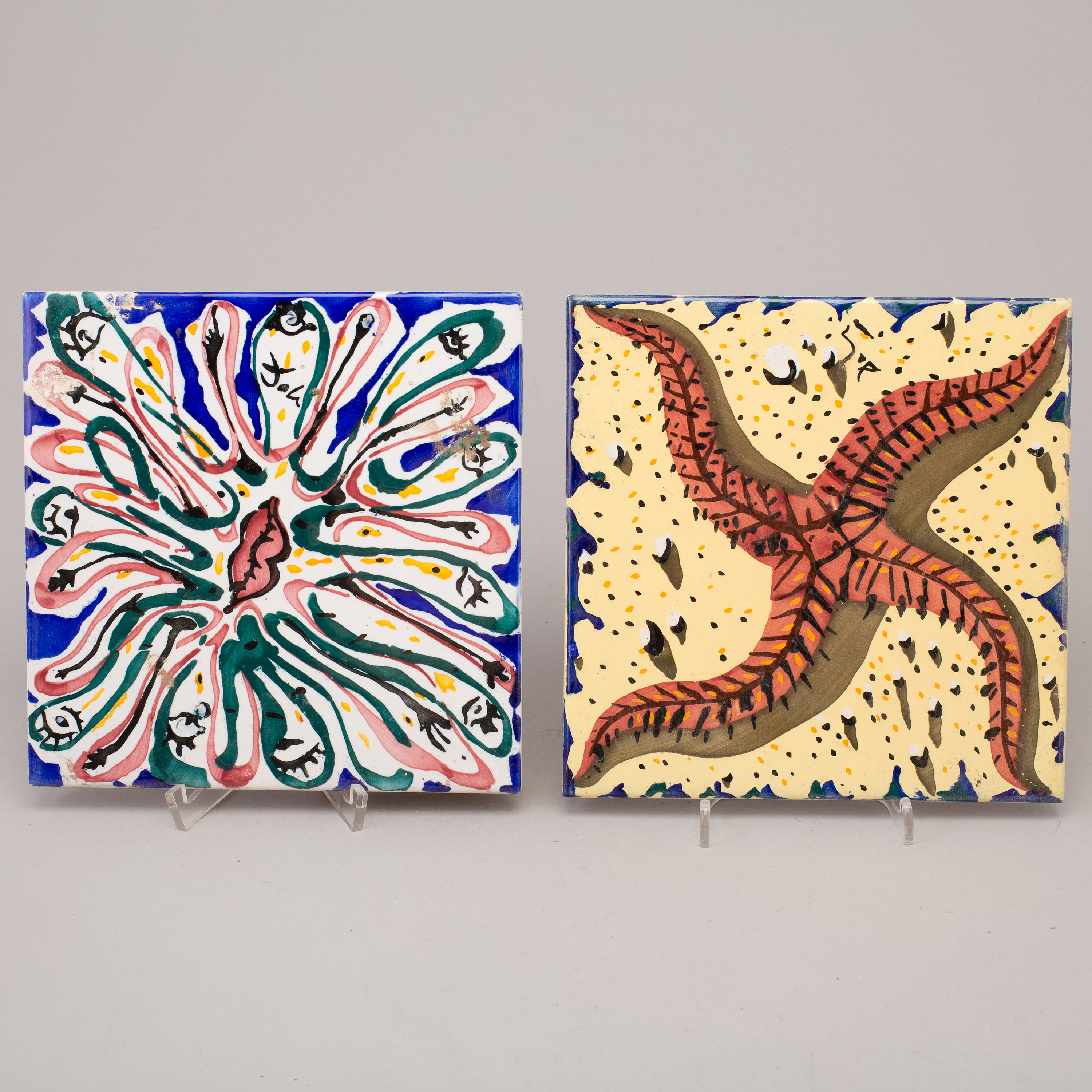 SALVADOR DALÍ, after. Six ceramic tiles, Spain. - Bukowskis