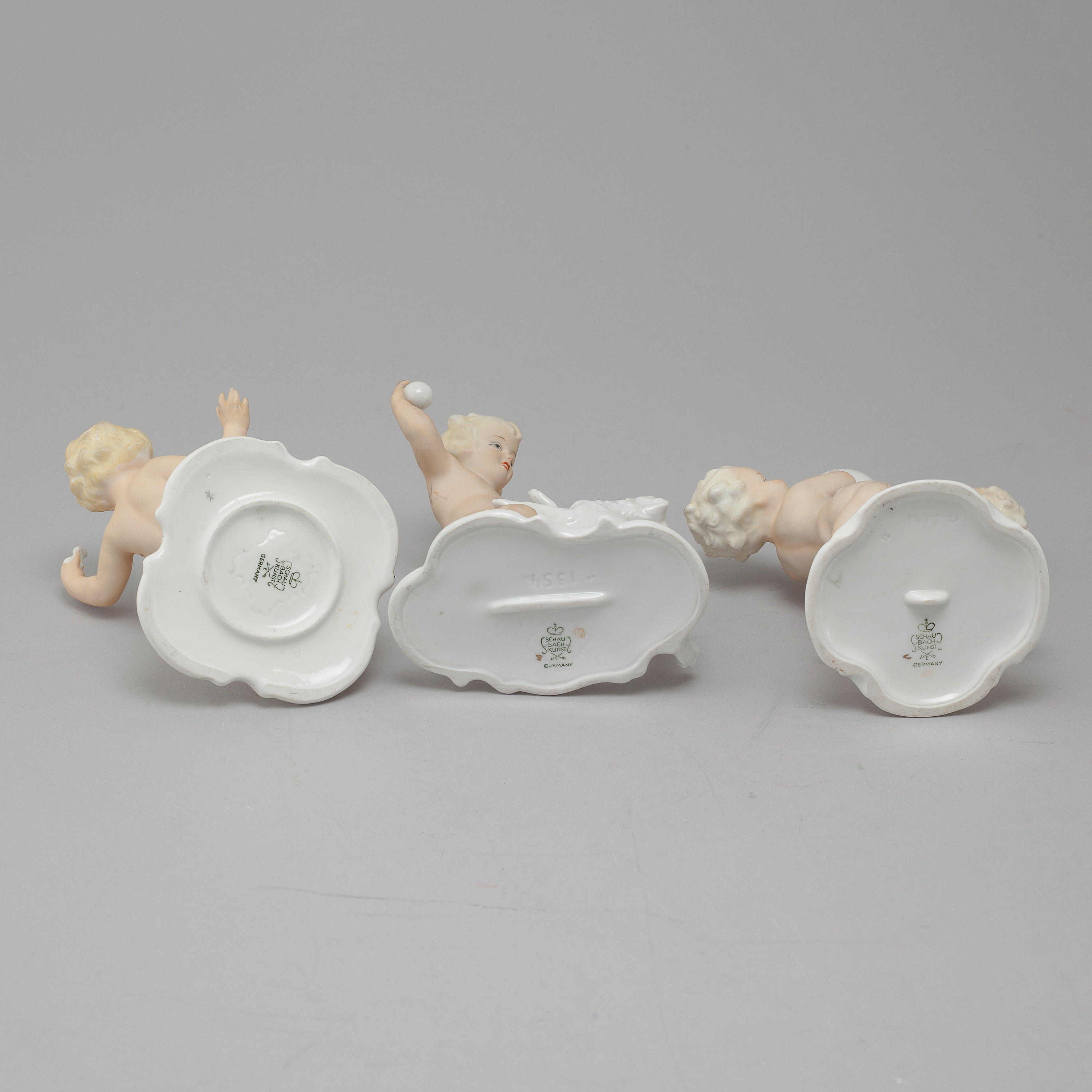 Three porcelain figurines by Schaubach Kunst, Germany, first half of ...