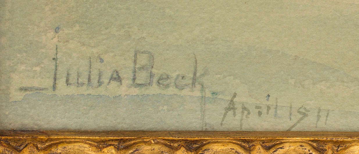 JULIA BECK, watercolour signed and dated 1911. - Bukowskis