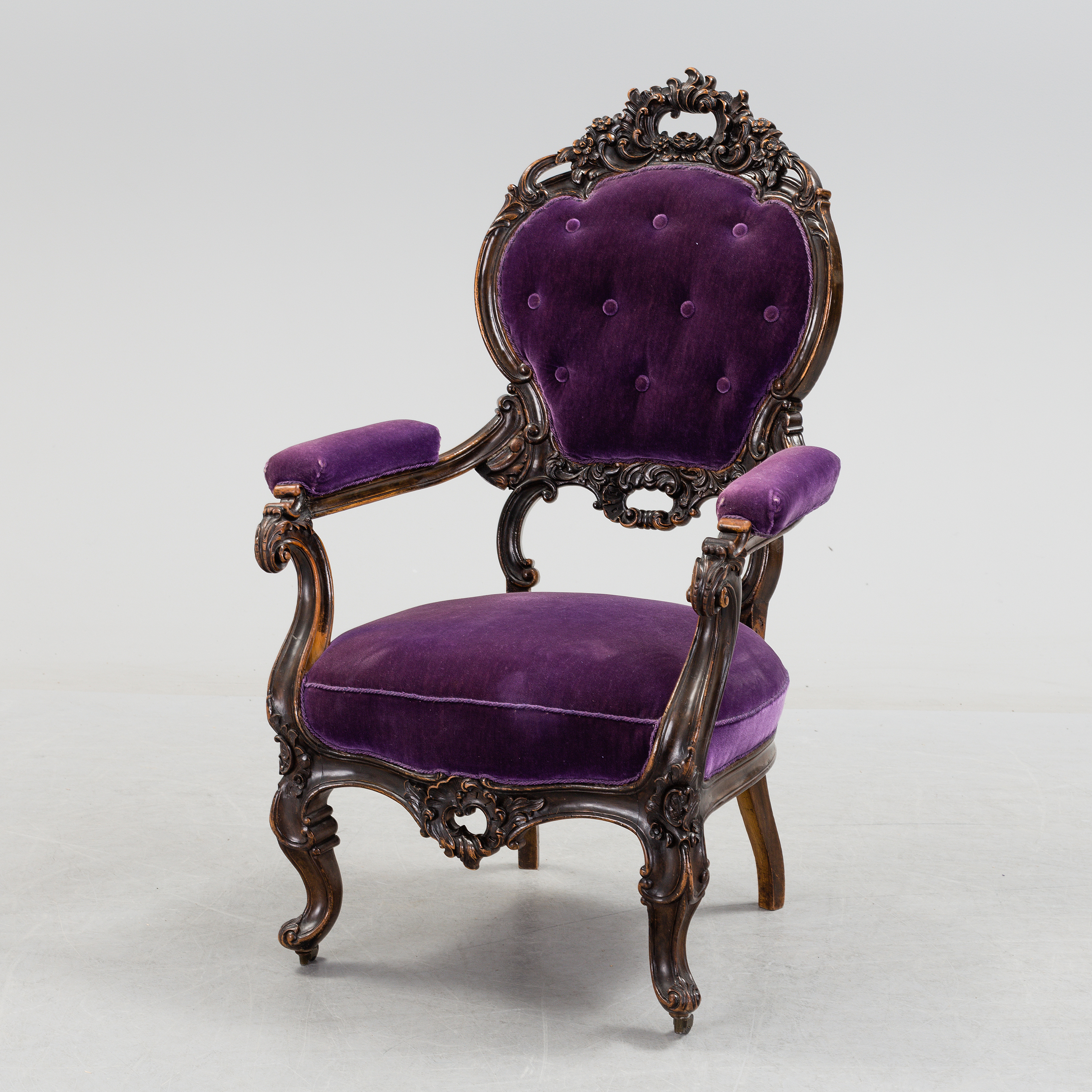 a rococo-style armchair from the second half of the 19th century ...