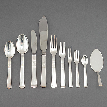 BESTICKSERVIS, 94 delar, pläter, märkta ABSA, 1900-tal. - Bukowskis