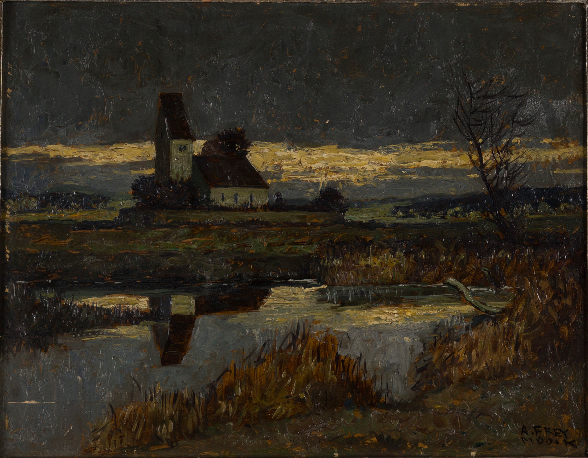 ADOLF FREY-MOOCK, attributed to. Oil on panel, signed. - Bukowskis