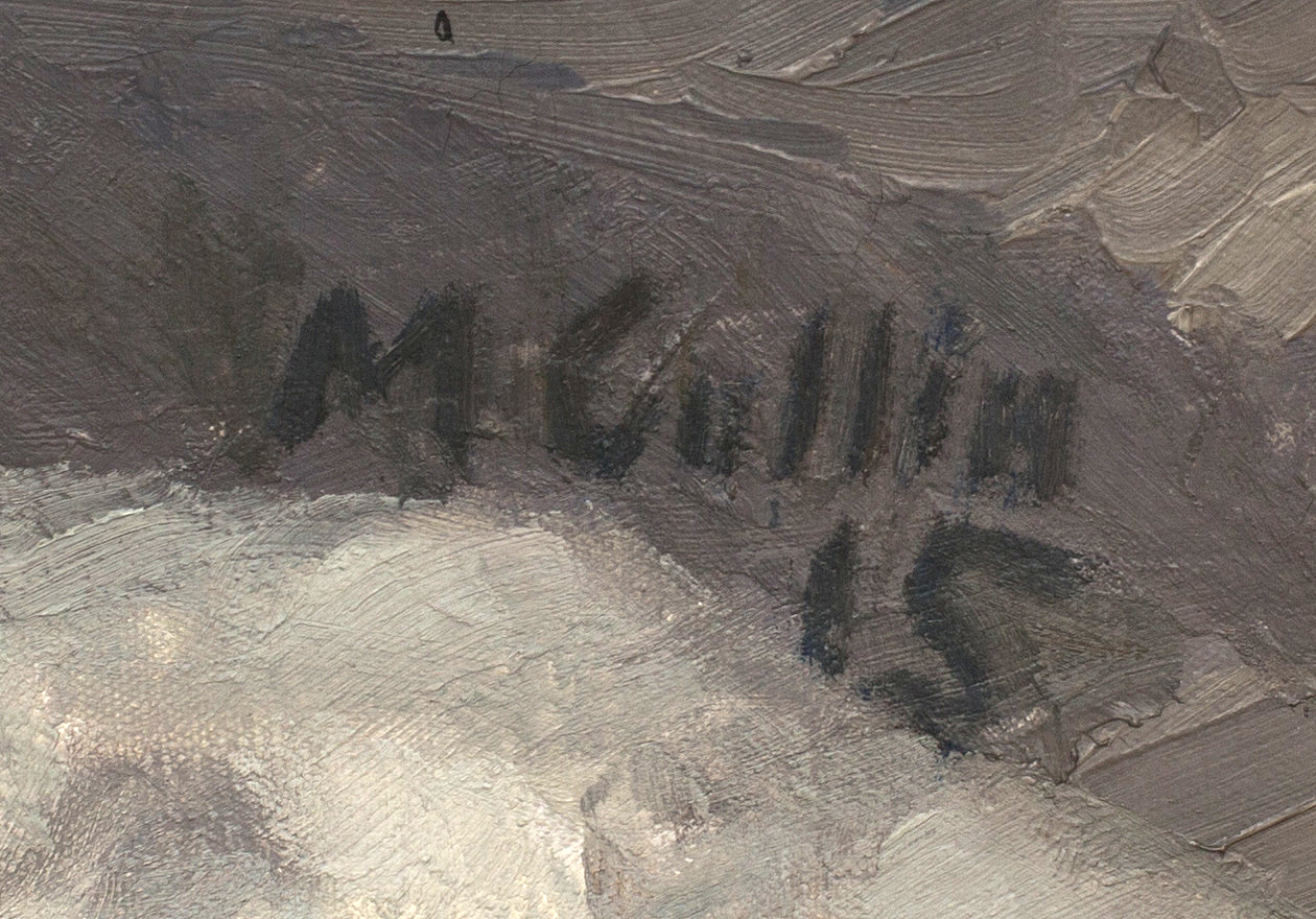 MARCUS COLLIN, 'Snow carridges, Helsinki'. Oil on canvas. - Bukowskis