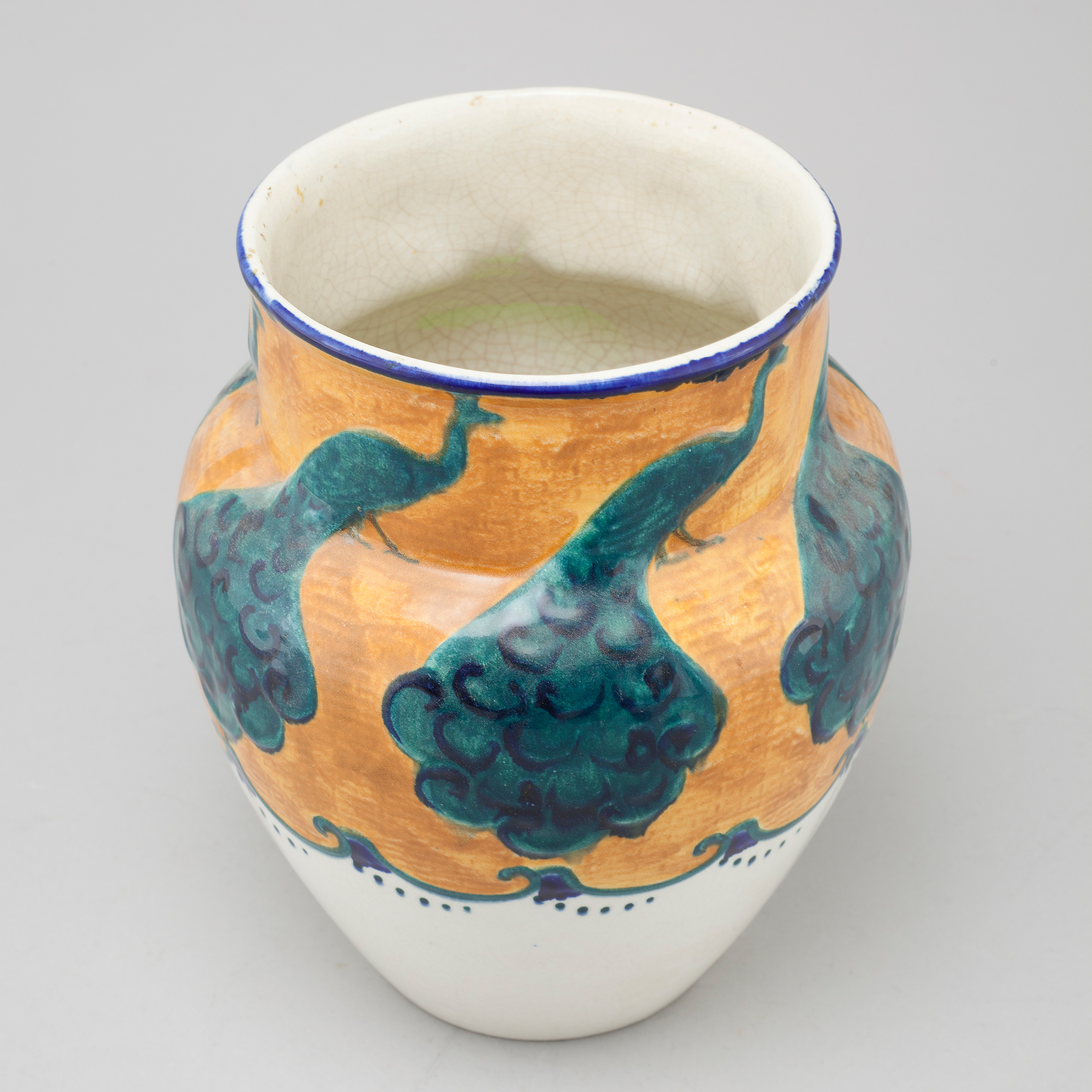 ALF WALLANDER, vas, flintgods, Rörstrand, tidigt 1900-tal. - Bukowskis