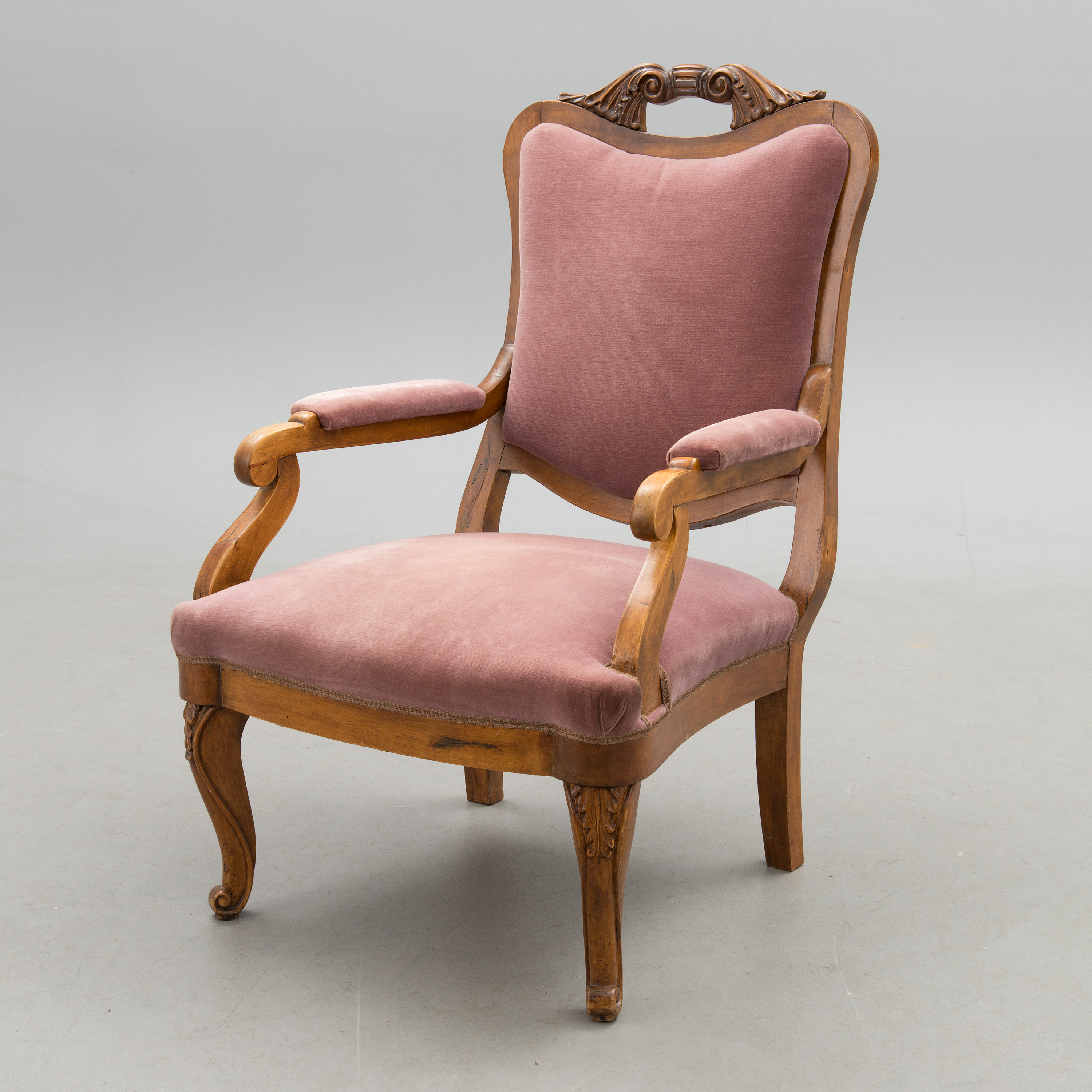 A neo rococo open armchair from around the 1860s. - Bukowskis