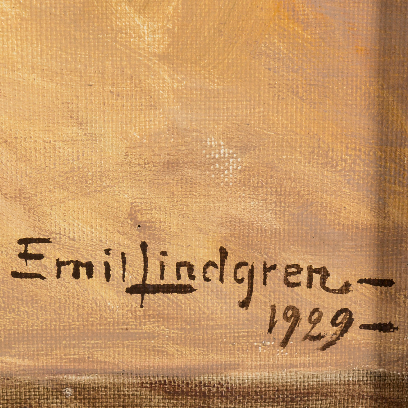 EMIL LINDGREN, olja på duk, signerad och daterad 1929. - Bukowskis