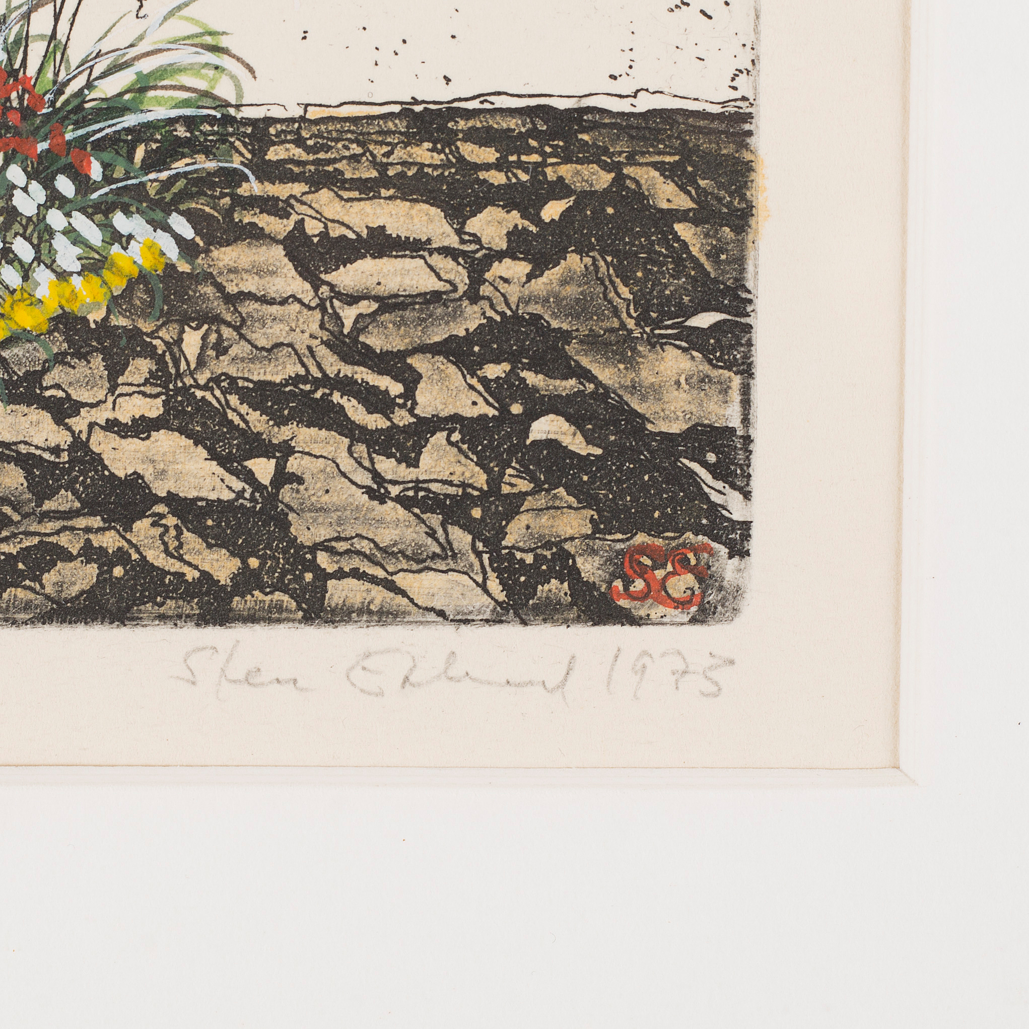 STEN EKLUND, hand colored etching, numbered 26/30, signed and dated ...