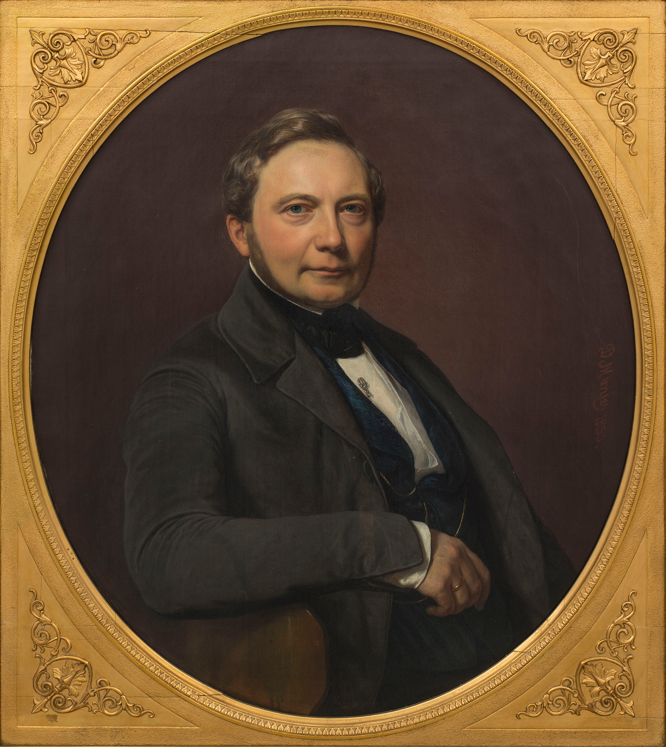 DAVID MONIES, olja på duk. Signerad och daterad 1850. - Bukowskis