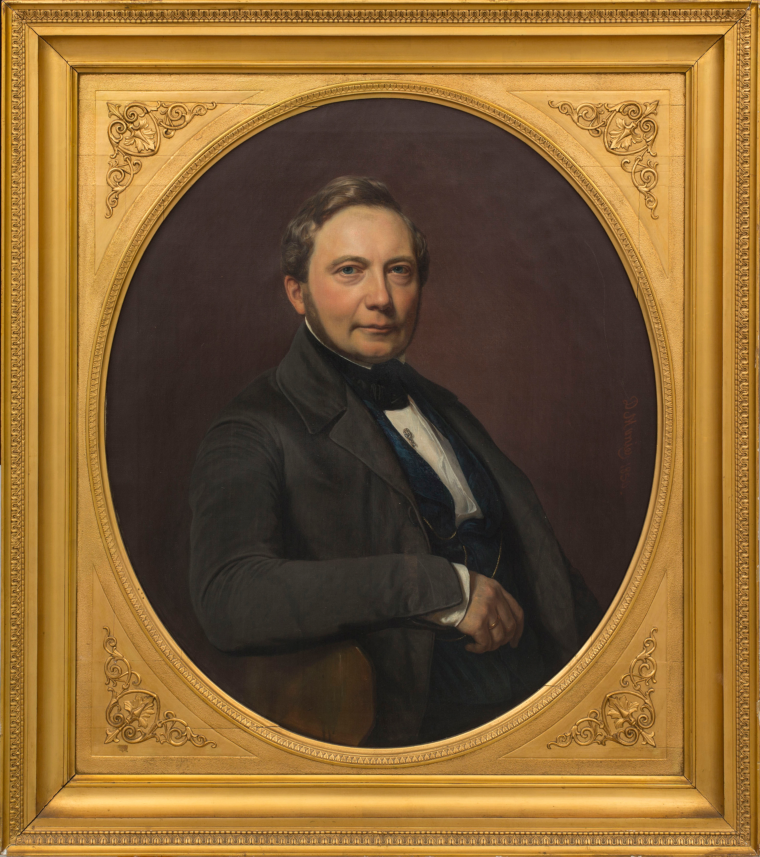 DAVID MONIES, olja på duk. Signerad och daterad 1850. - Bukowskis