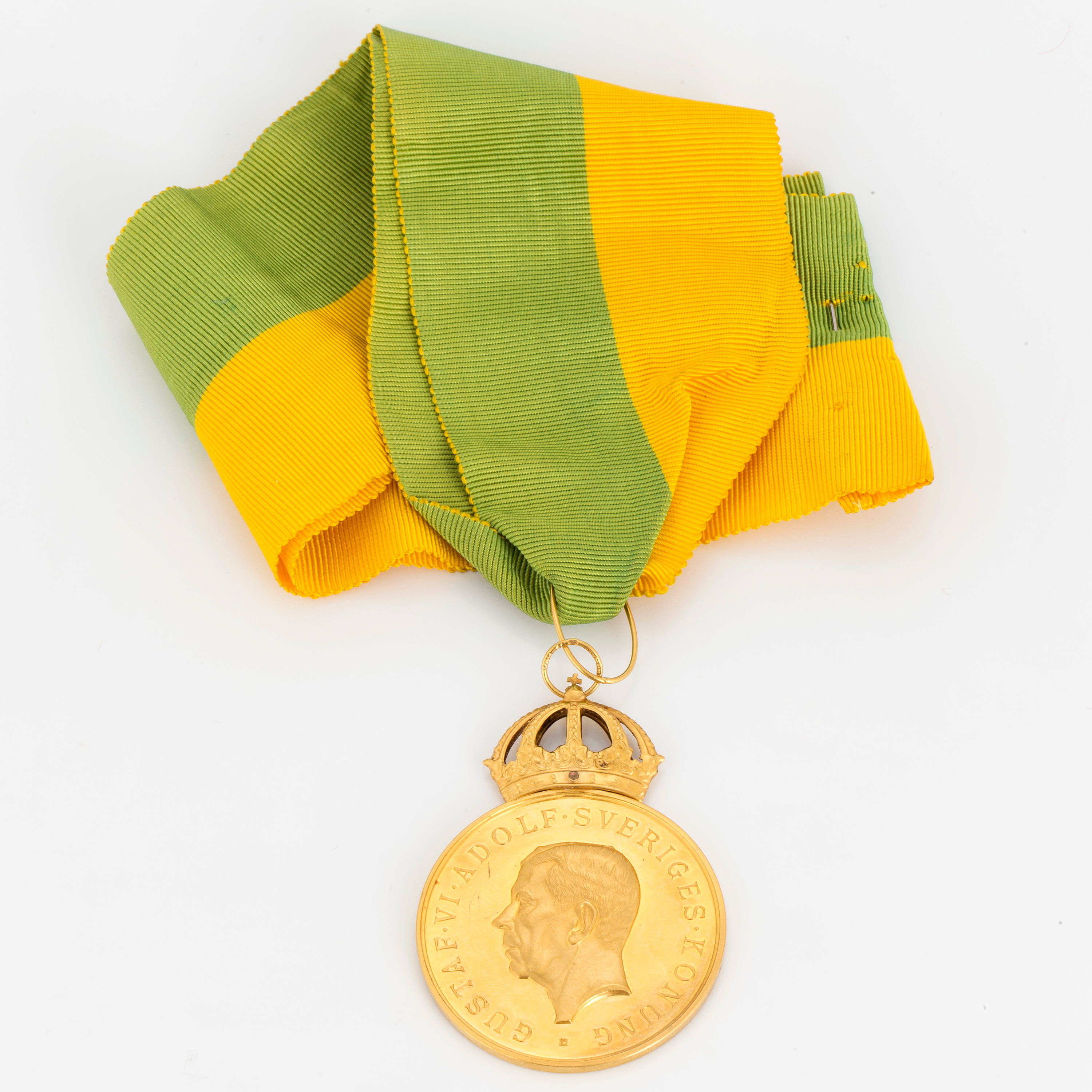 GULDMEDALJ, 18K, från Kungliga Patriotiska Sällskapet, 1953. - Bukowskis