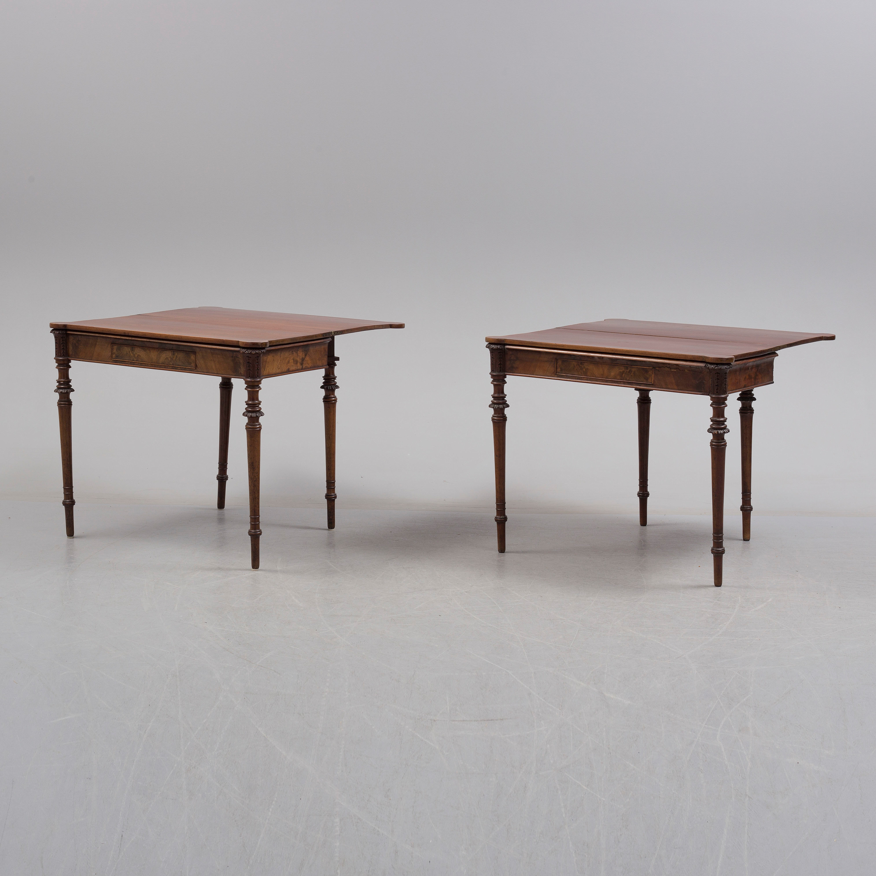 A pair of northern european games tables. Mid 19th century. - Bukowskis