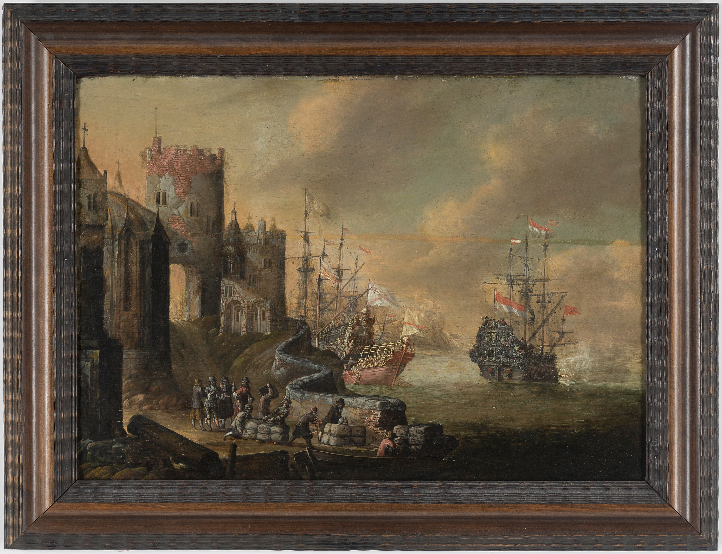 ABRAHAM STORCK, circle of, oil on panel. - Bukowskis