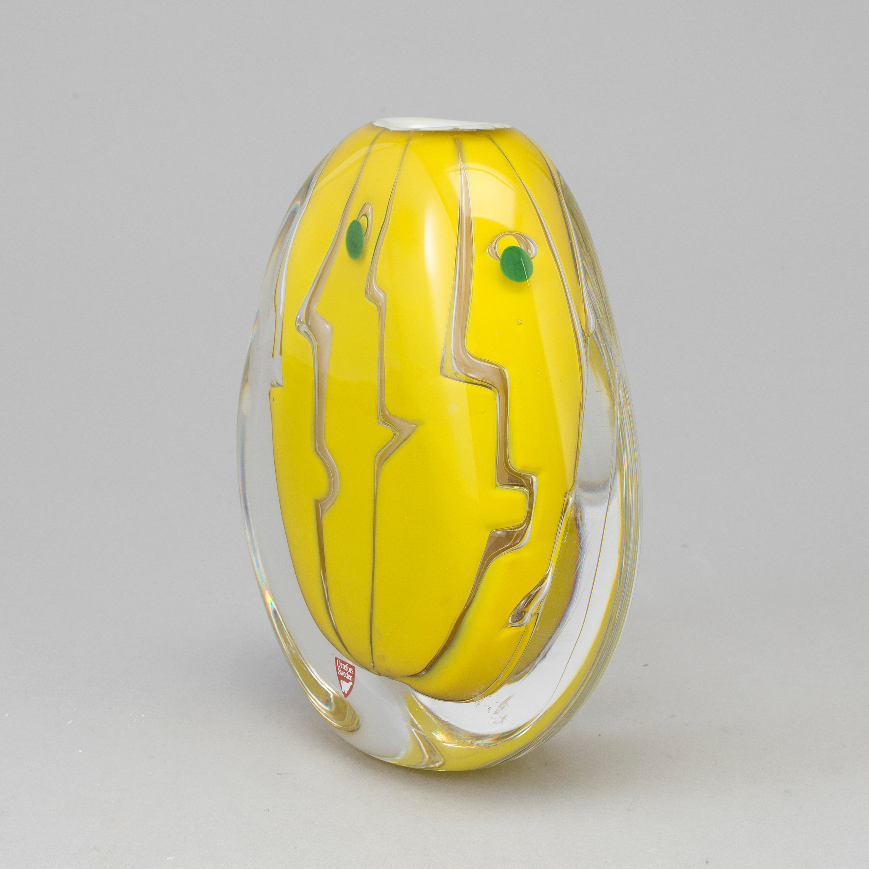 An Anne Nilsson Ariel glass vase, Orrefors. - Bukowskis