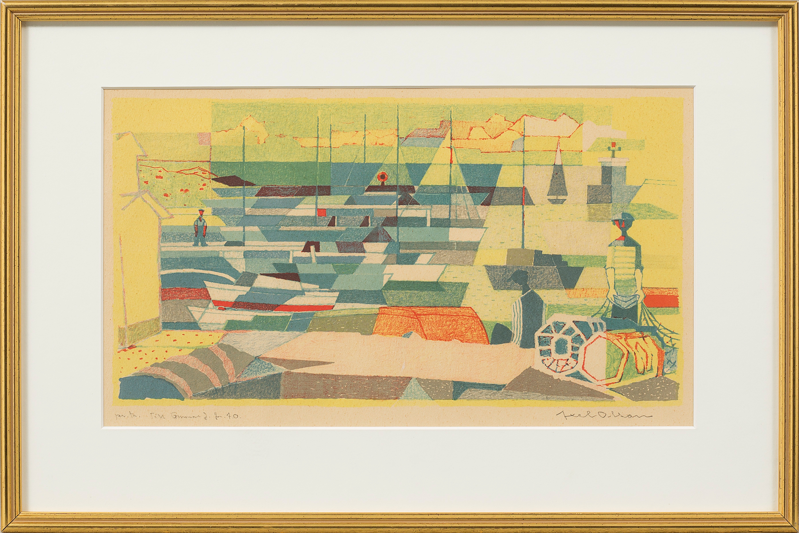 litograph in colours, signed. - Bukowskis