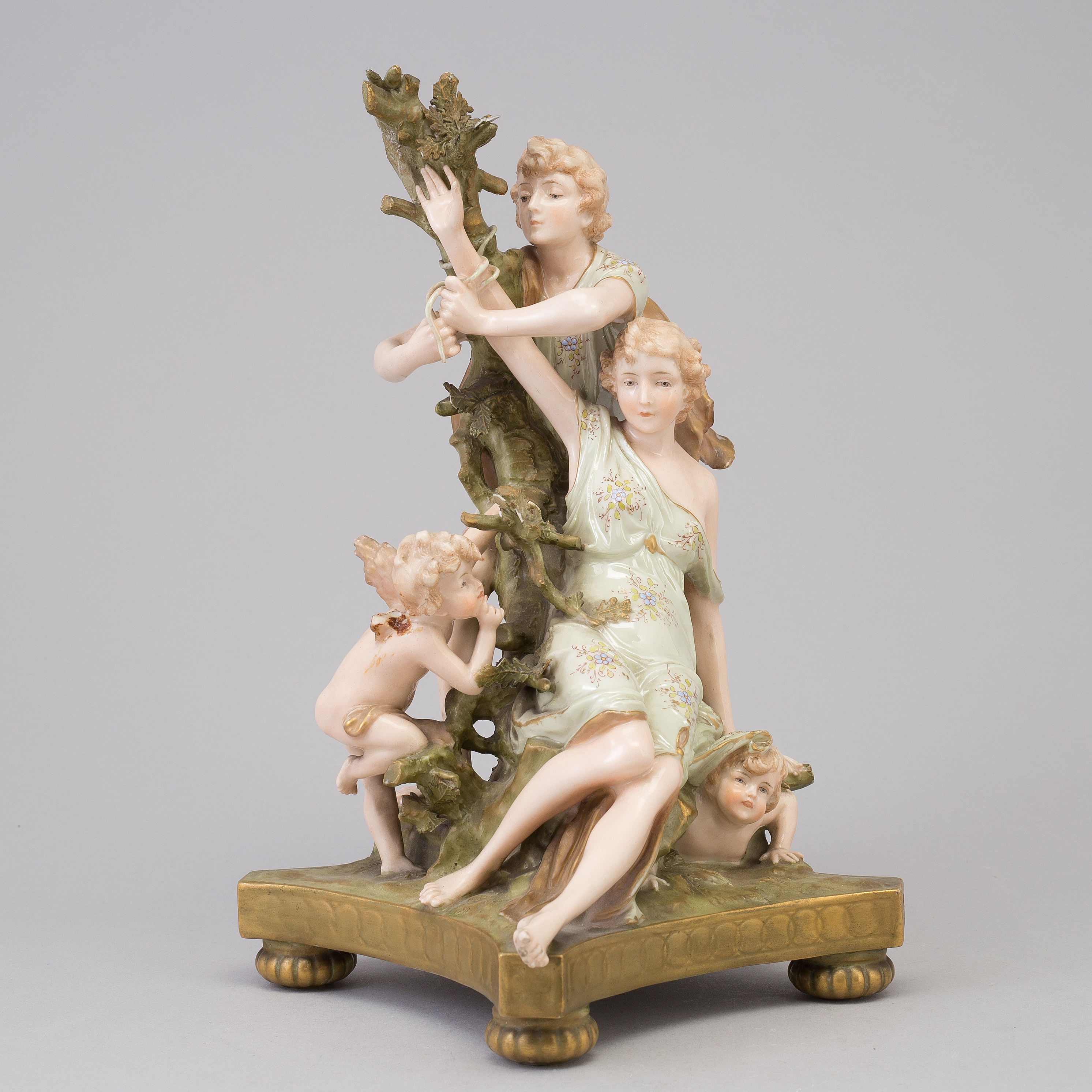 An Ernst Wahliss porcelain figure group, for Turn Wien, Austria, first ...