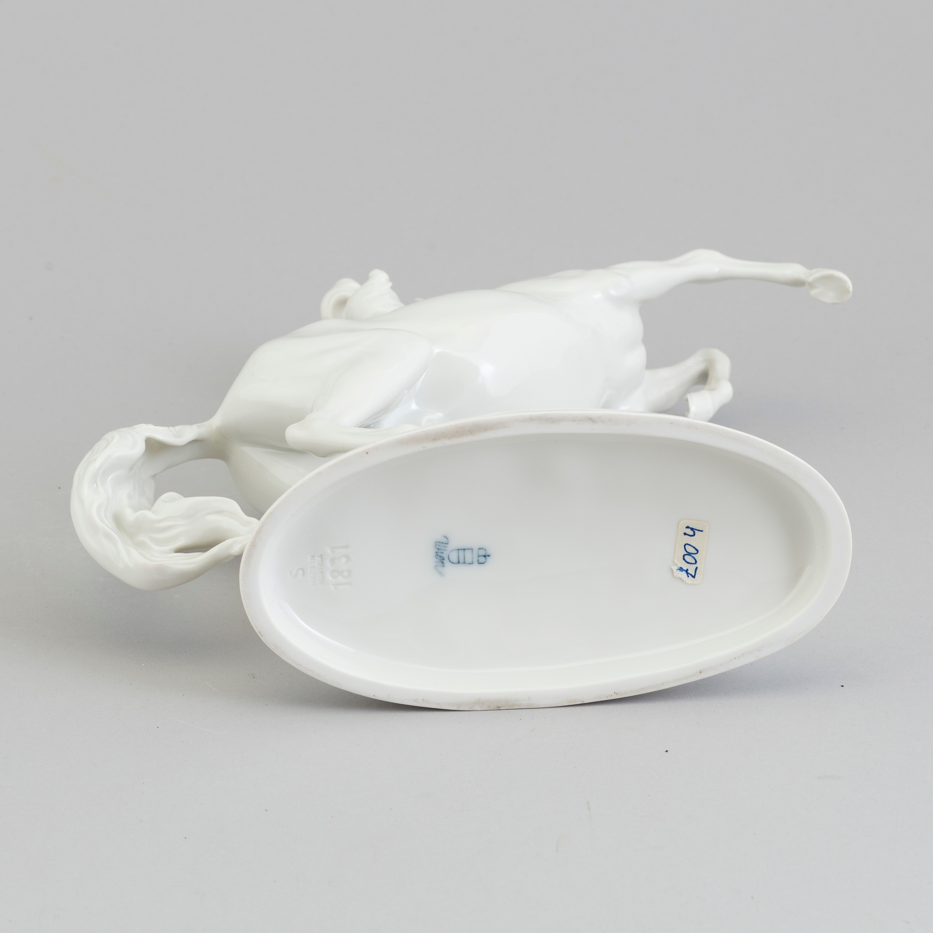 A Vienna Augarten porcelain figure of a stallion, Austria, 20th Century ...