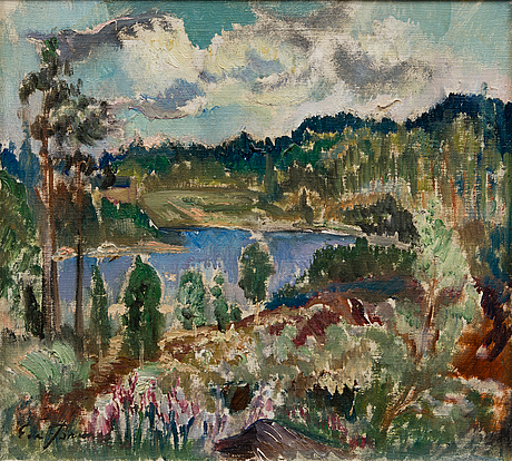 EVA BREMER-MYNTTI, oil on canvas, signed. - Bukowskis