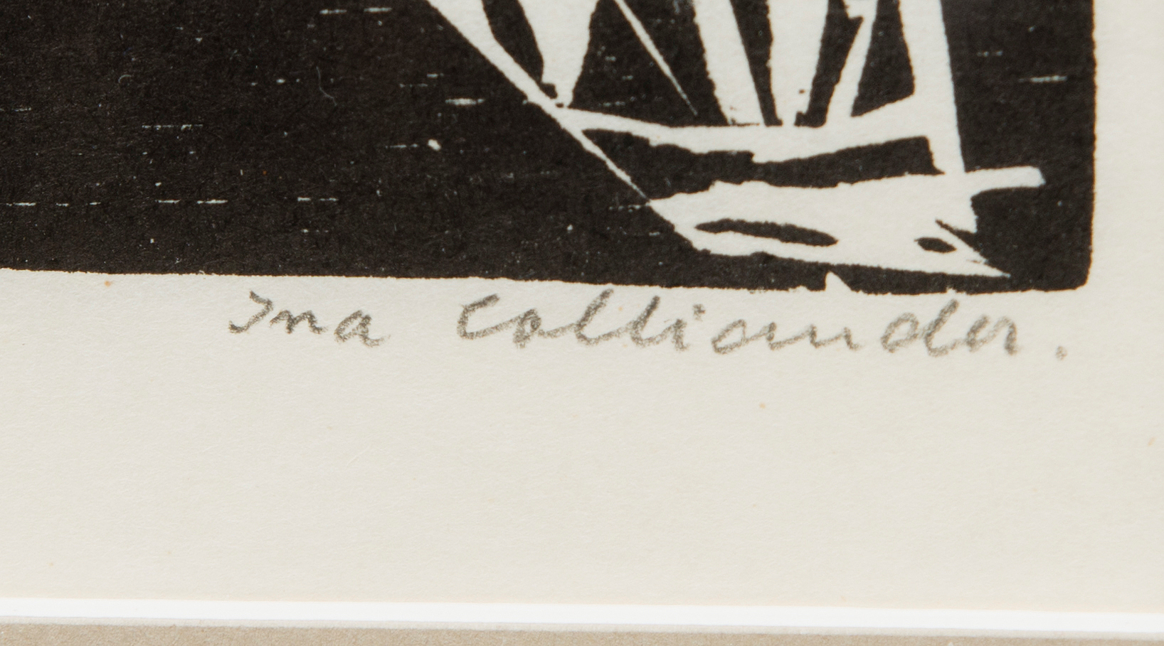 INA COLLIANDER, puupiirros, signeerattu, koevedos, 1970. - Bukowskis