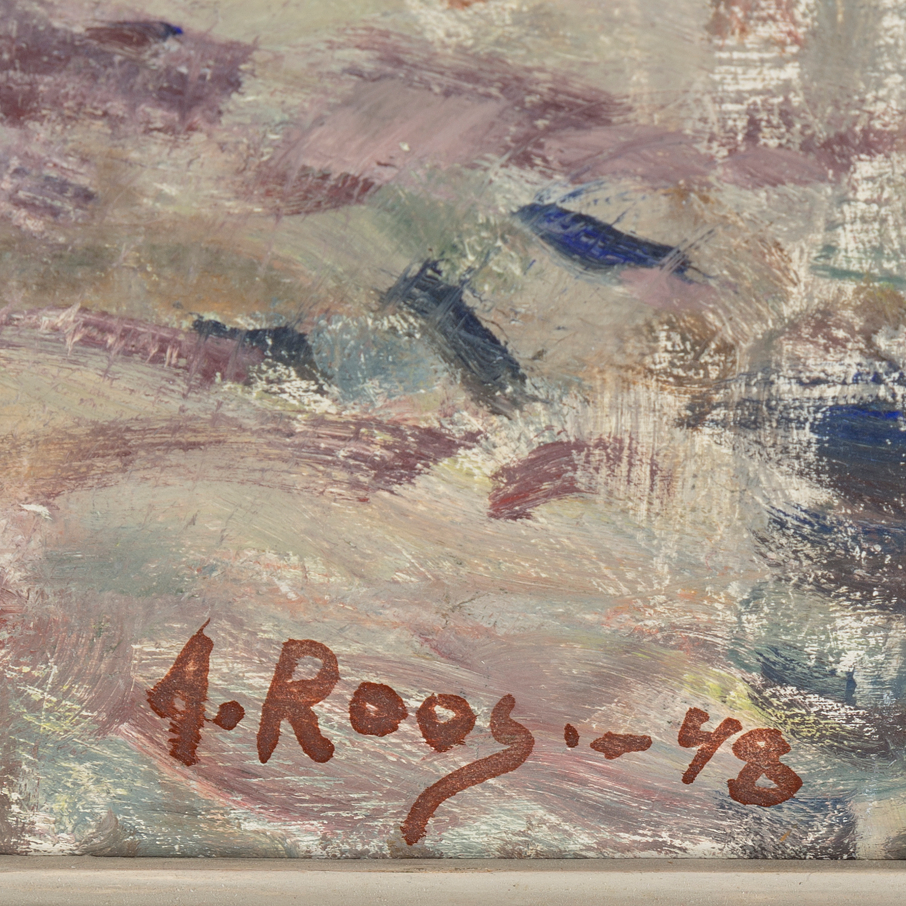 ALEXANDER ROOS, olja på pannå, signerad och daterad -48. - Bukowskis