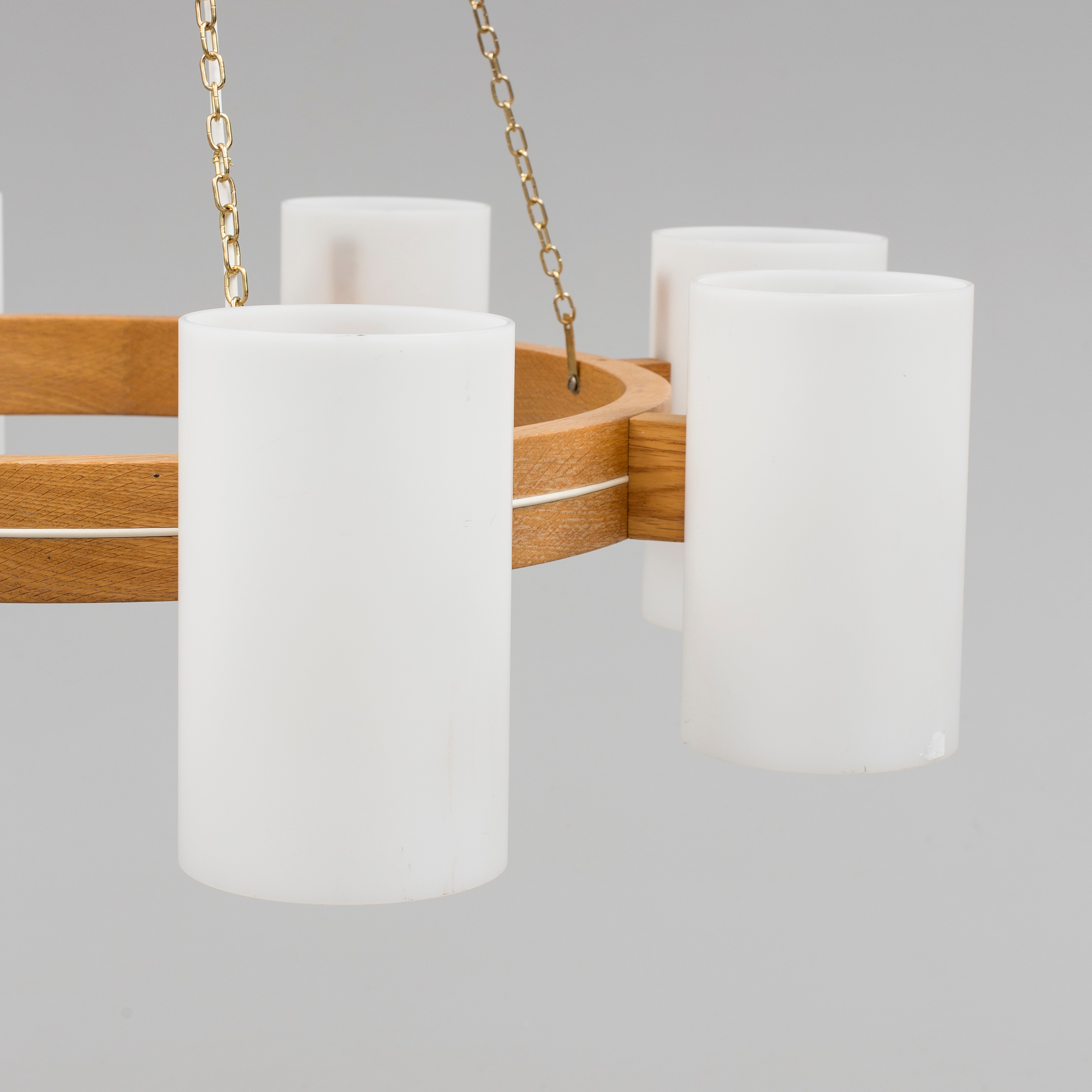 UNO AND ÖSTEN KRISTIANSSON, A Luxus oak ceiling light, second half of ...