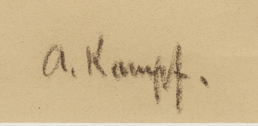 ARTHUR KAMPF, drawing signed. - Bukowskis