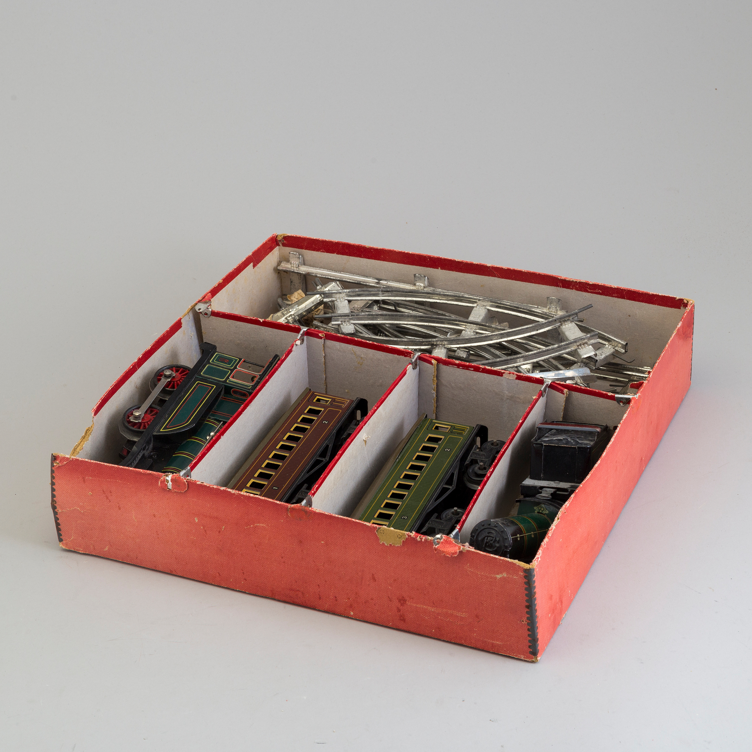 A MINIATURE THREE PIECE TRAIN SET, track, GBN Bavaria Bing Werke, first ...