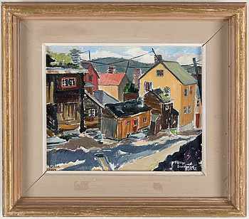 STINA SUNESSON, oil on canvas, signed and dated 1956. - Bukowskis