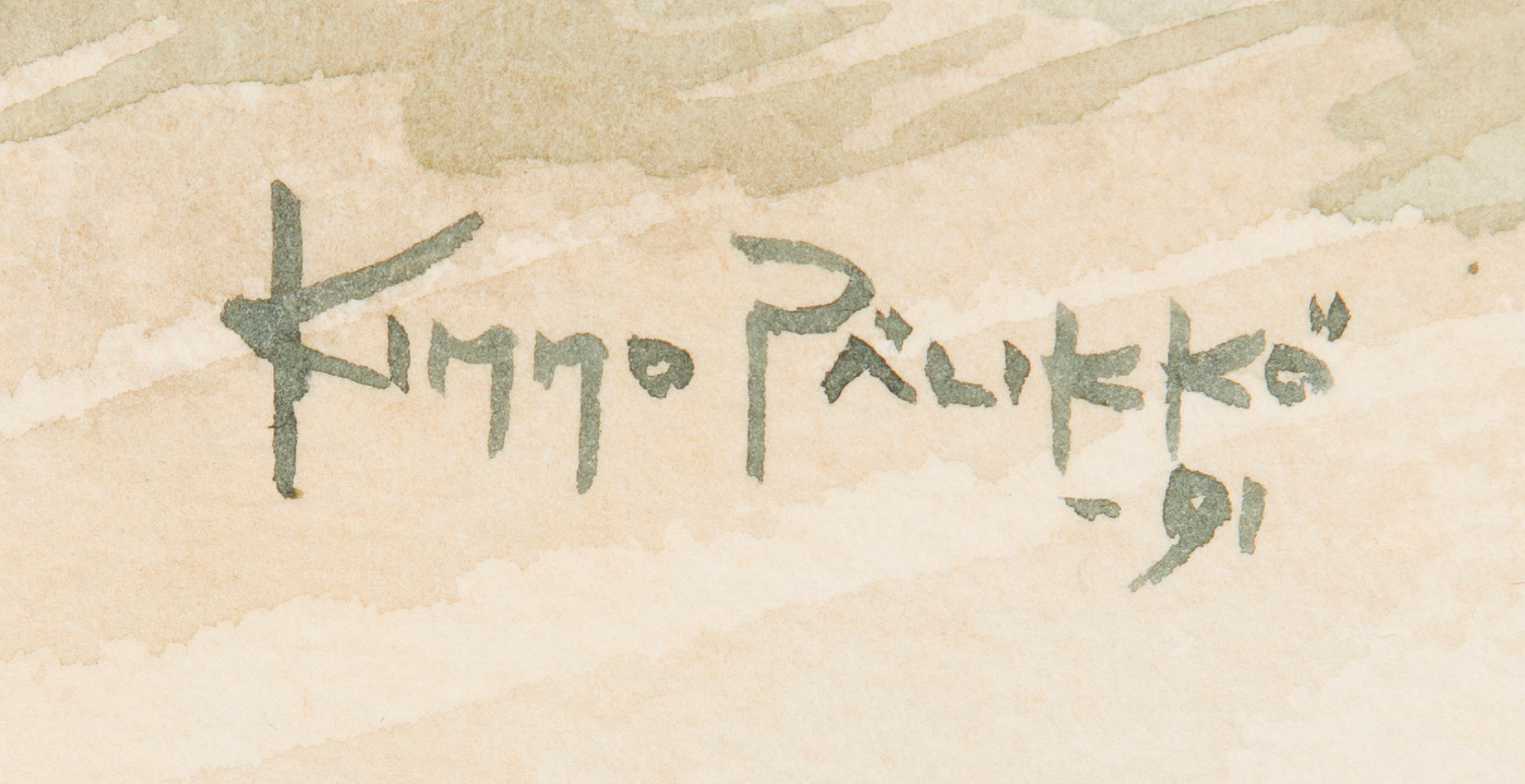 KIMMO PÄLIKKÖ, vesiväri, signeerattu ja päivätty -91. - Bukowskis