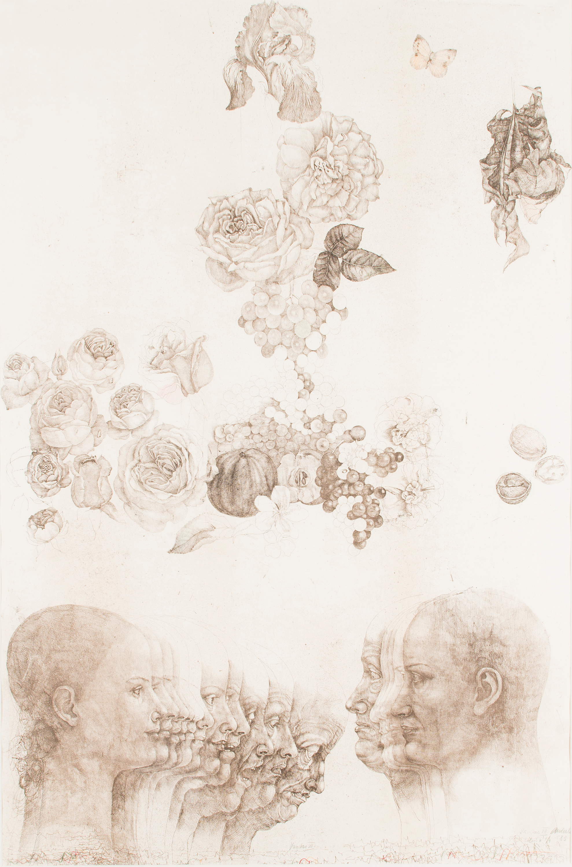 JIRI ANDERLE, etching, han coloured, signed and dated 1983, numbered 1/ ...