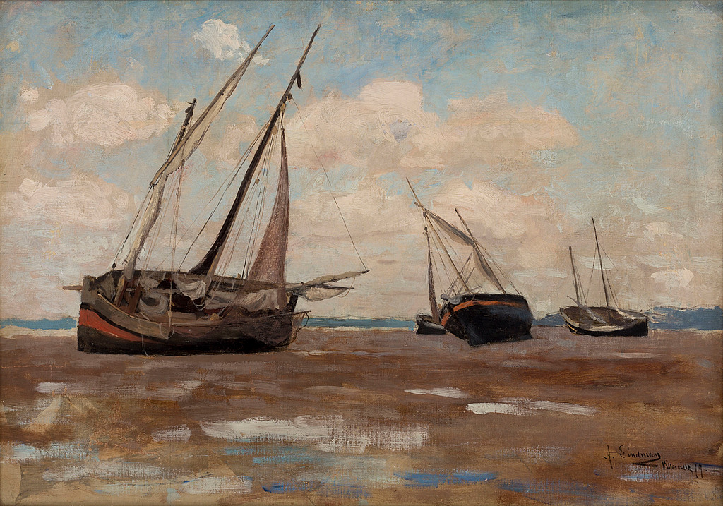 AXEL LINDMAN, Olja på duk, signerad och daterad Villerville -79 ...