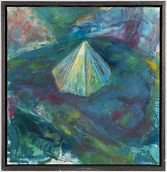 PETER TILLBERG, signerad P. Tillberg och daterad 92. Olja på duk ...