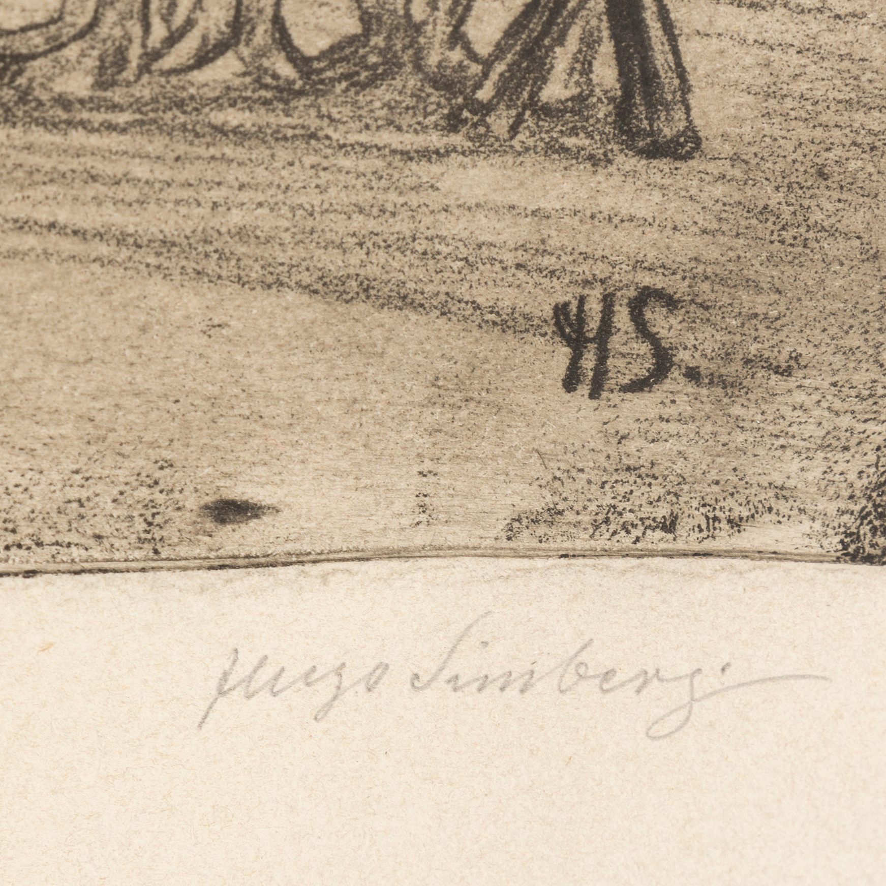 HUGO SIMBERG, etching, signed. - Bukowskis
