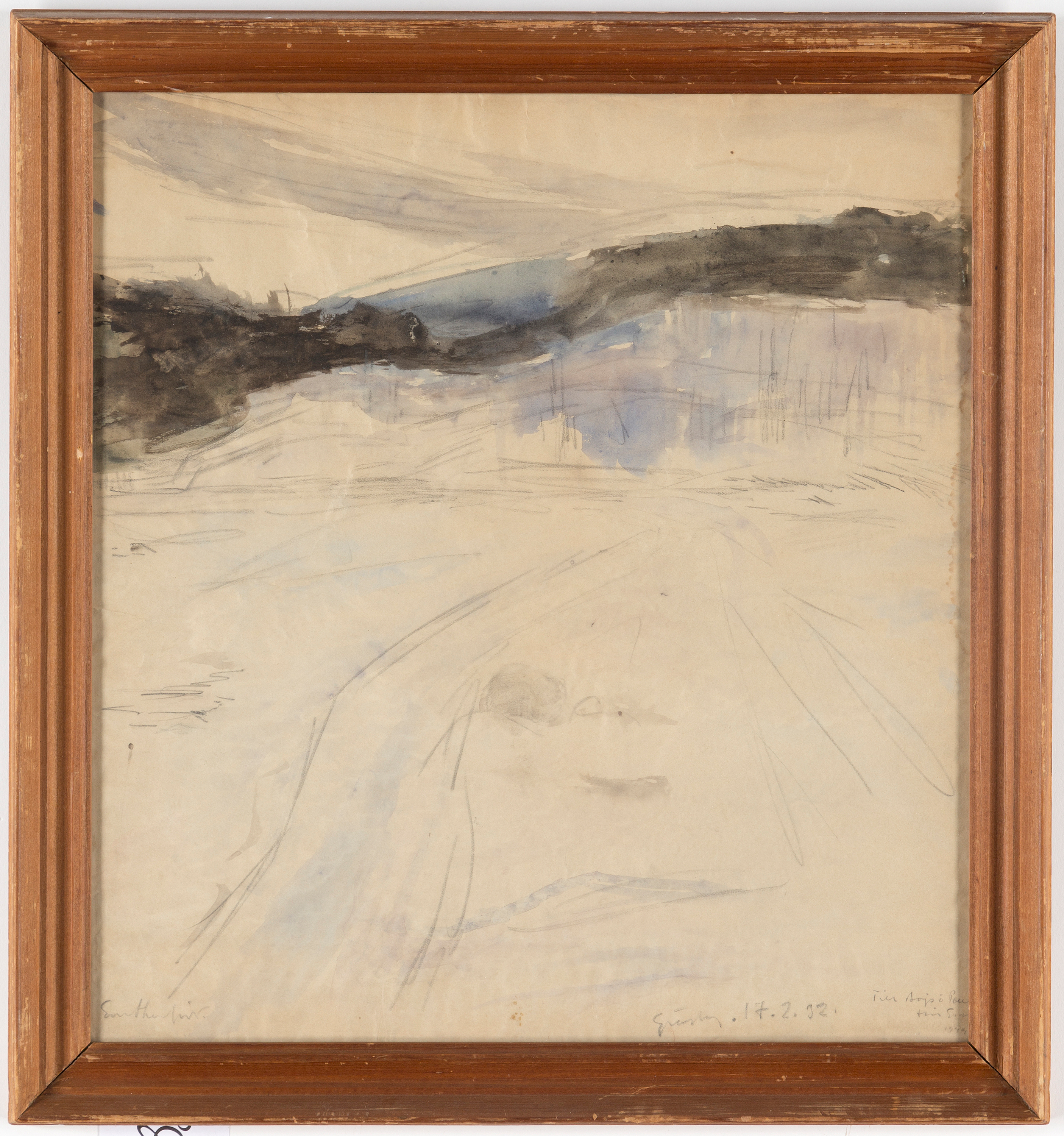 EVERT LUNDQUIST, akvarell, signerad och daterad 17/2-32. - Bukowskis