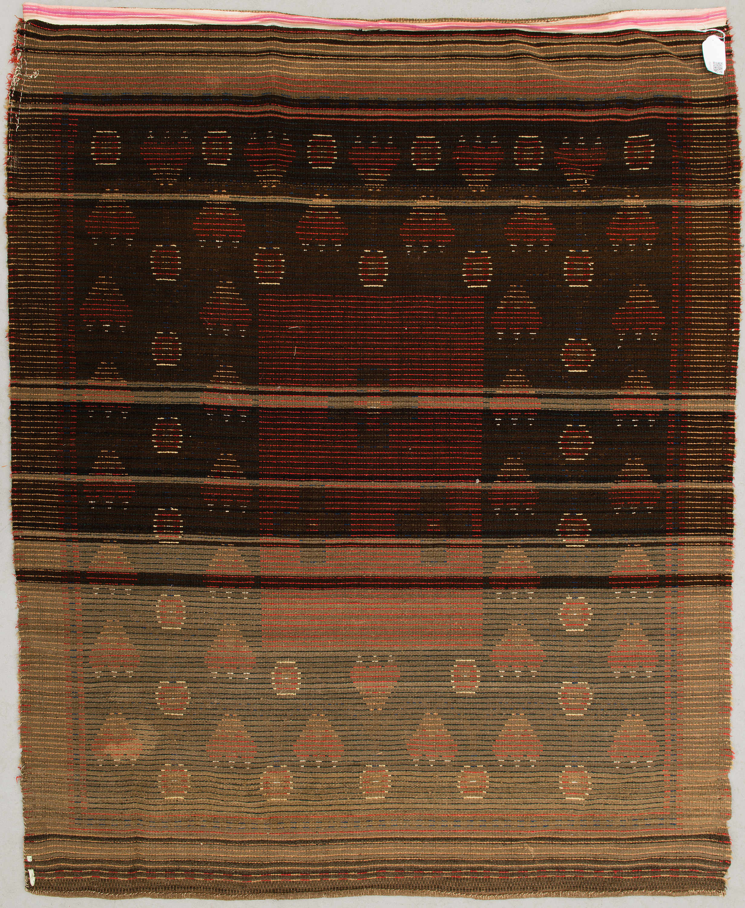 A Finnish ryijy rug from the first half of the 19th Century. Circa ...