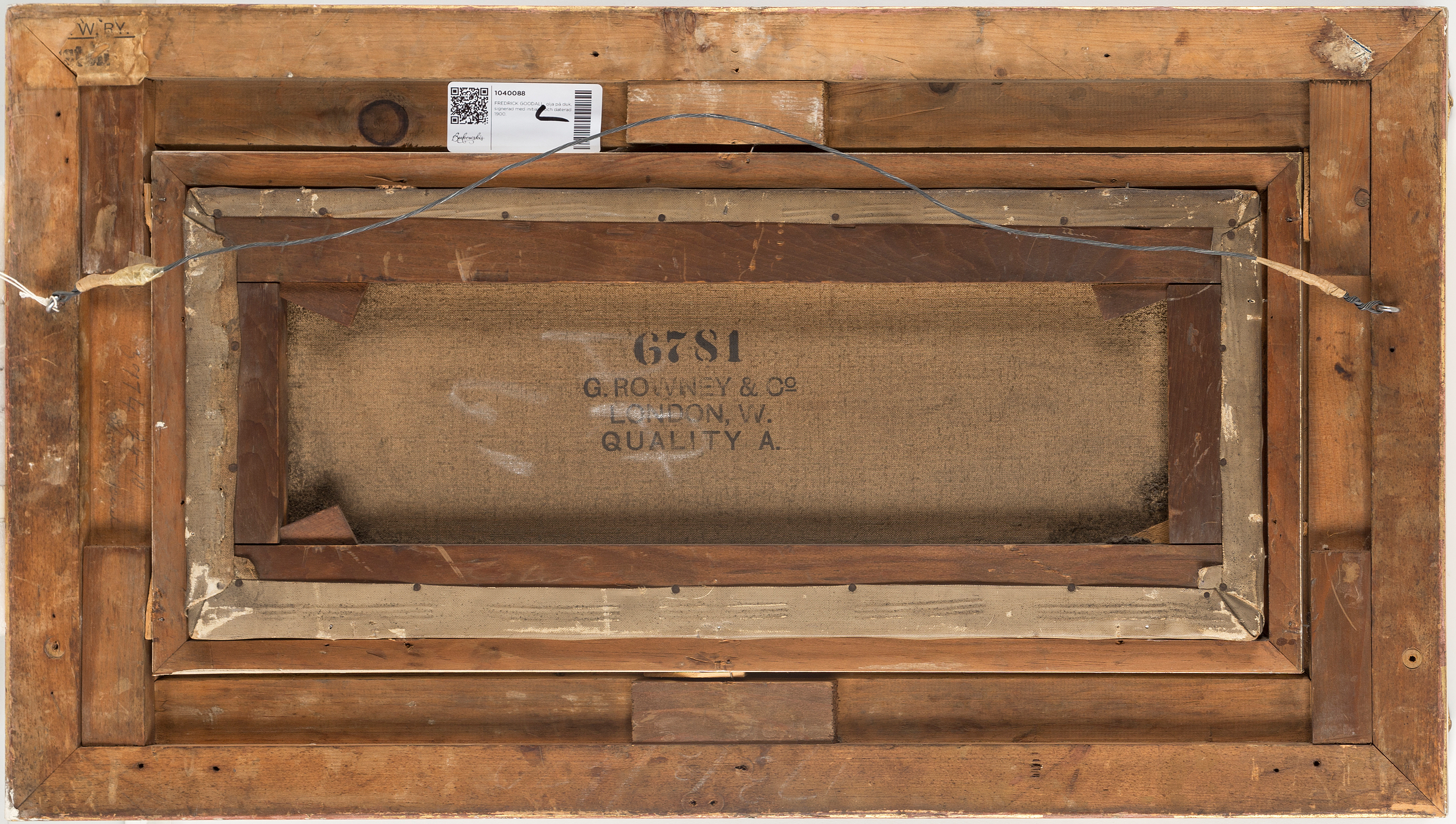 FREDRICK GOODALL, hans art, olja på duk, bär monogramsignatur och ...