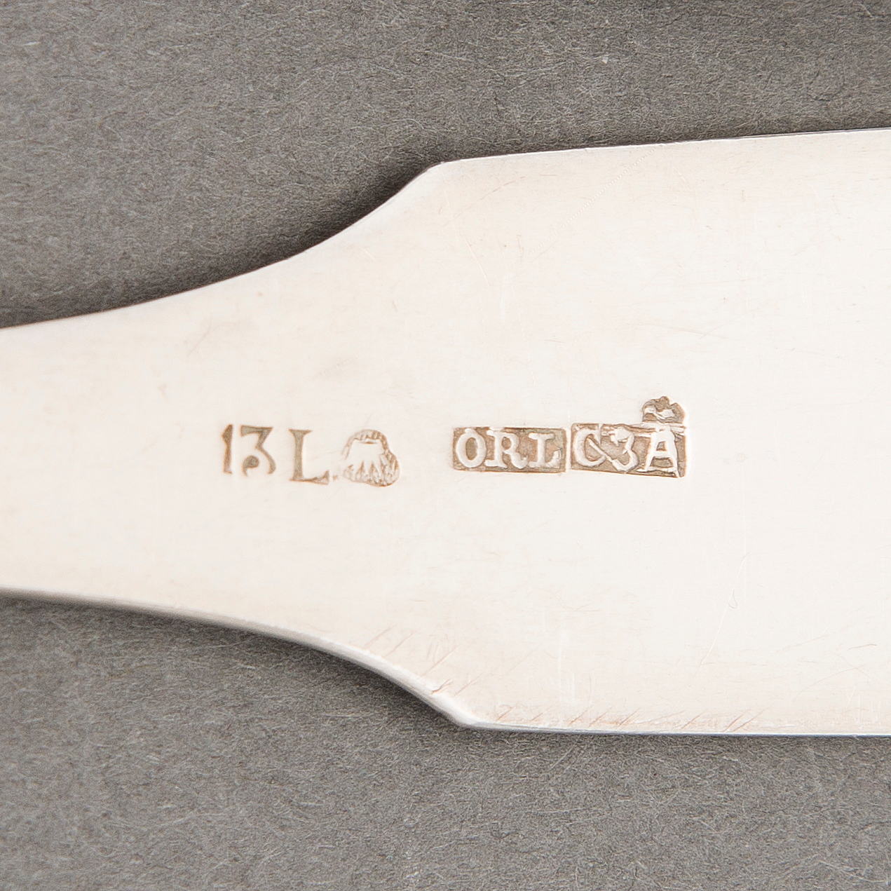 A Set of Twelve Finnish Silver Tablspoons, marks of Olof Robert ...