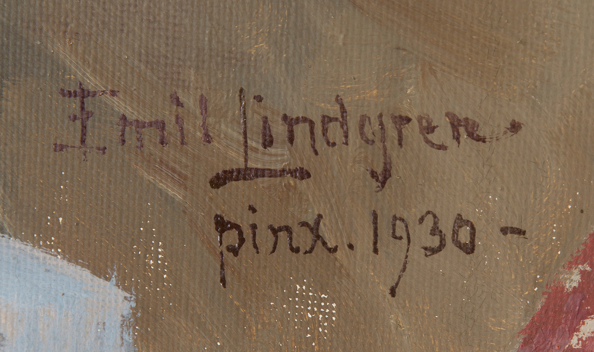 EMIL LINDGREN, oil on canvas, signed. - Bukowskis