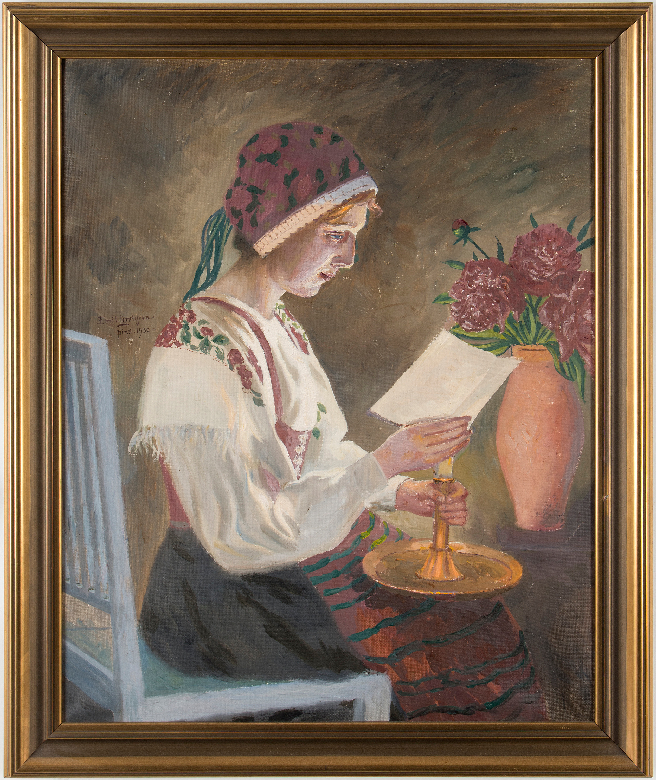 EMIL LINDGREN, oil on canvas, signed. - Bukowskis