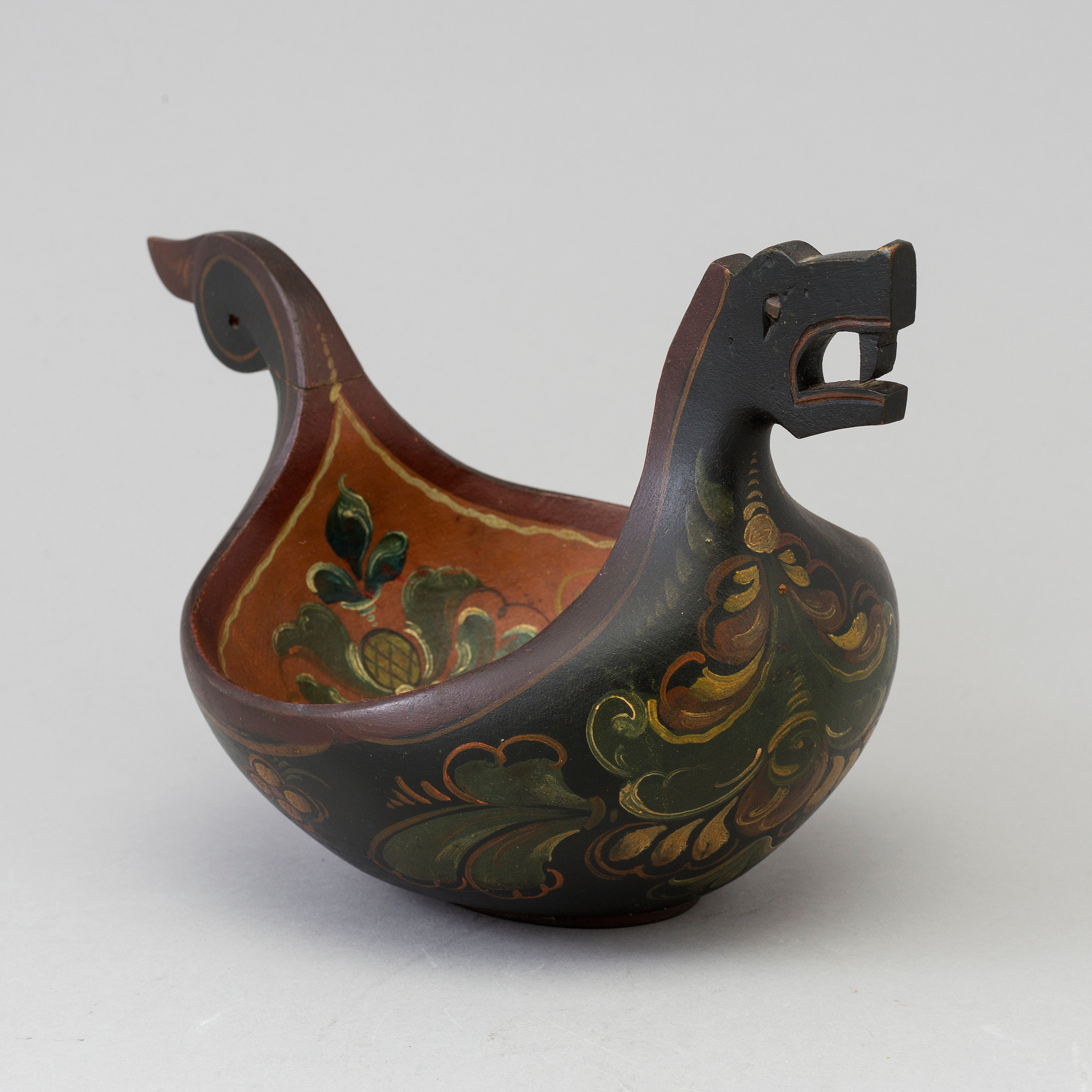 A late 19th century wooden ale cup bowl, Norway. - Bukowskis