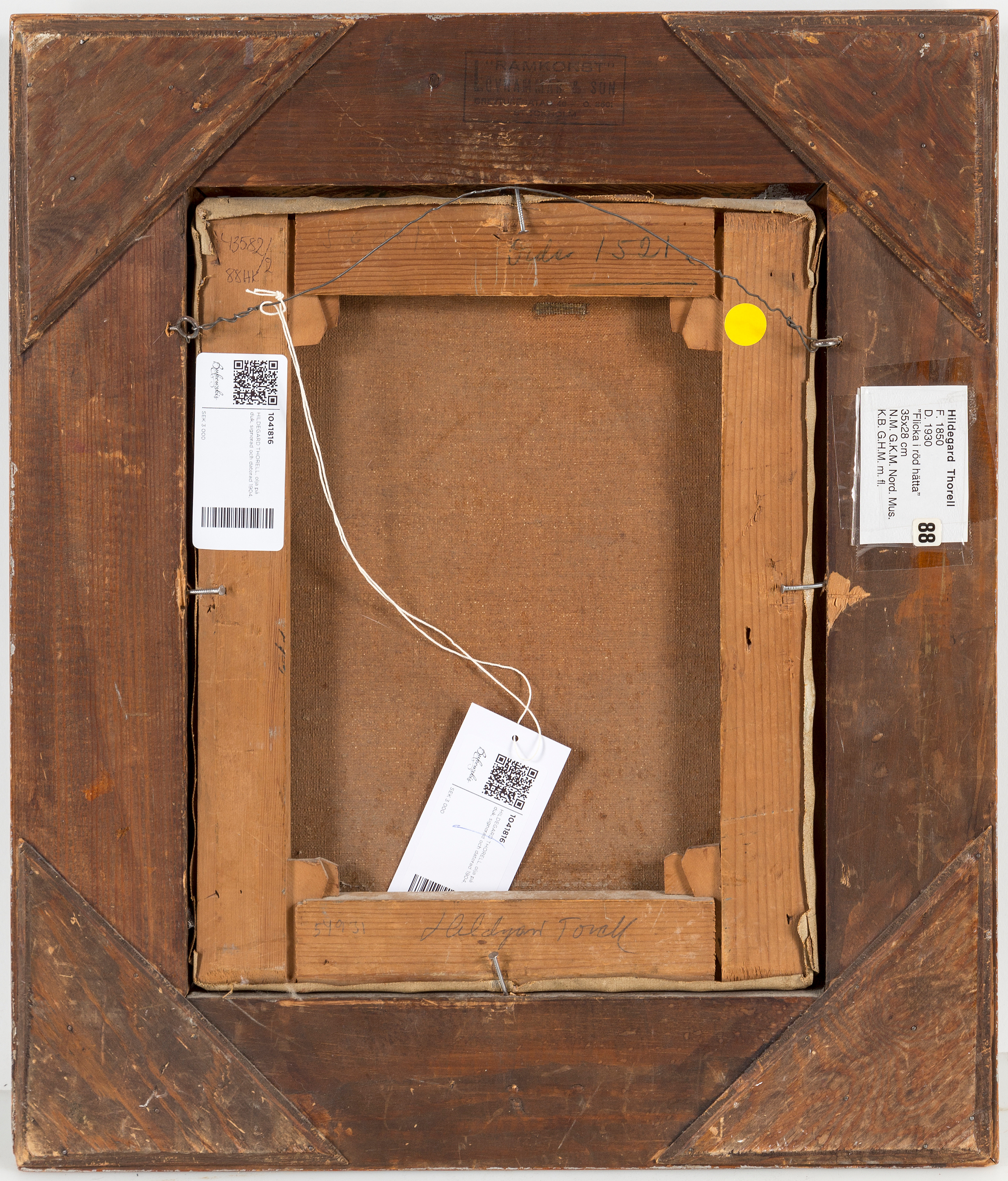 HILDEGARD THORELL, oil on canvas, signed and dated 1904. - Bukowskis