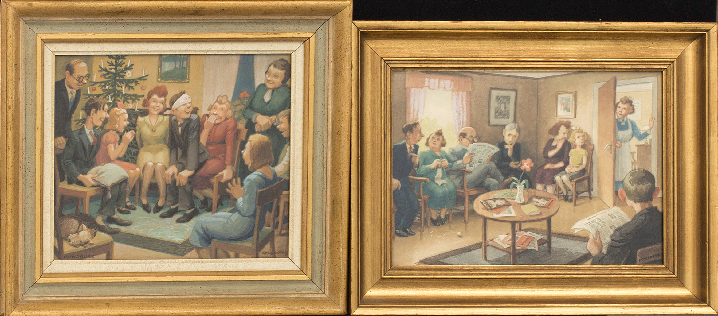 HARALD SKOGSBERG, akvareller 2 st, signerade, - Bukowskis