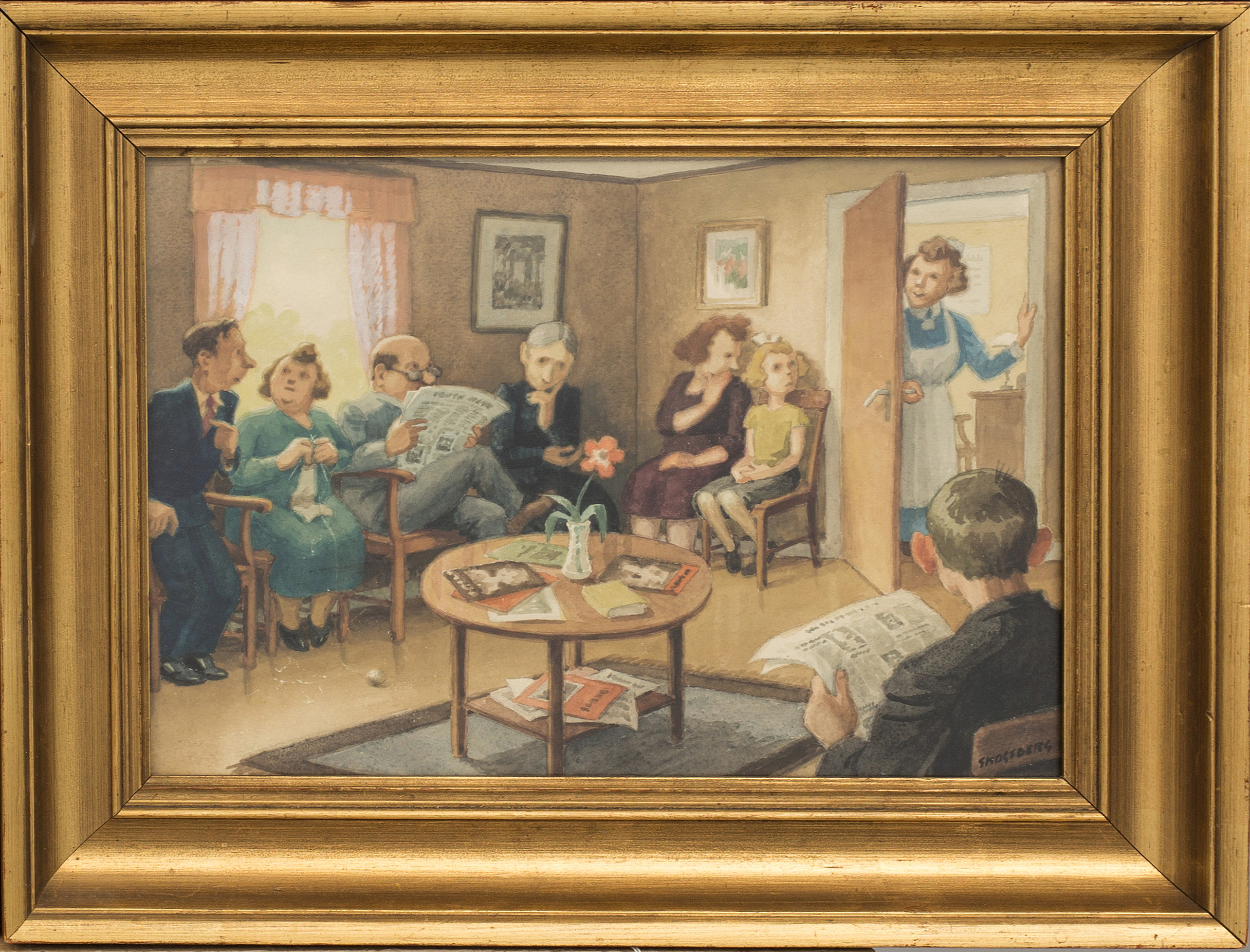 HARALD SKOGSBERG, water color, 2 pcs signed, - Bukowskis