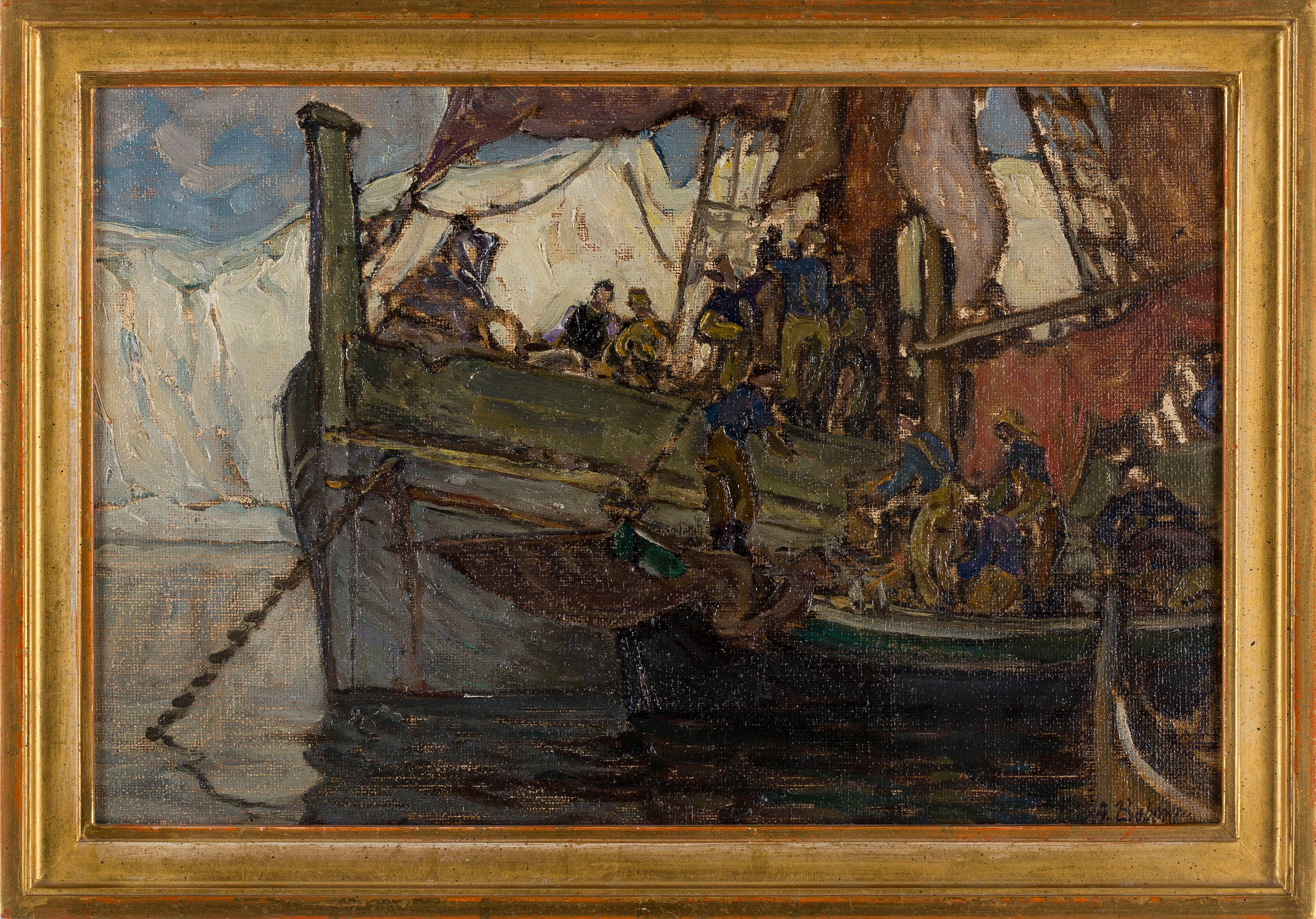 ANNA BOBERG, oil on panel, signed. - Bukowskis