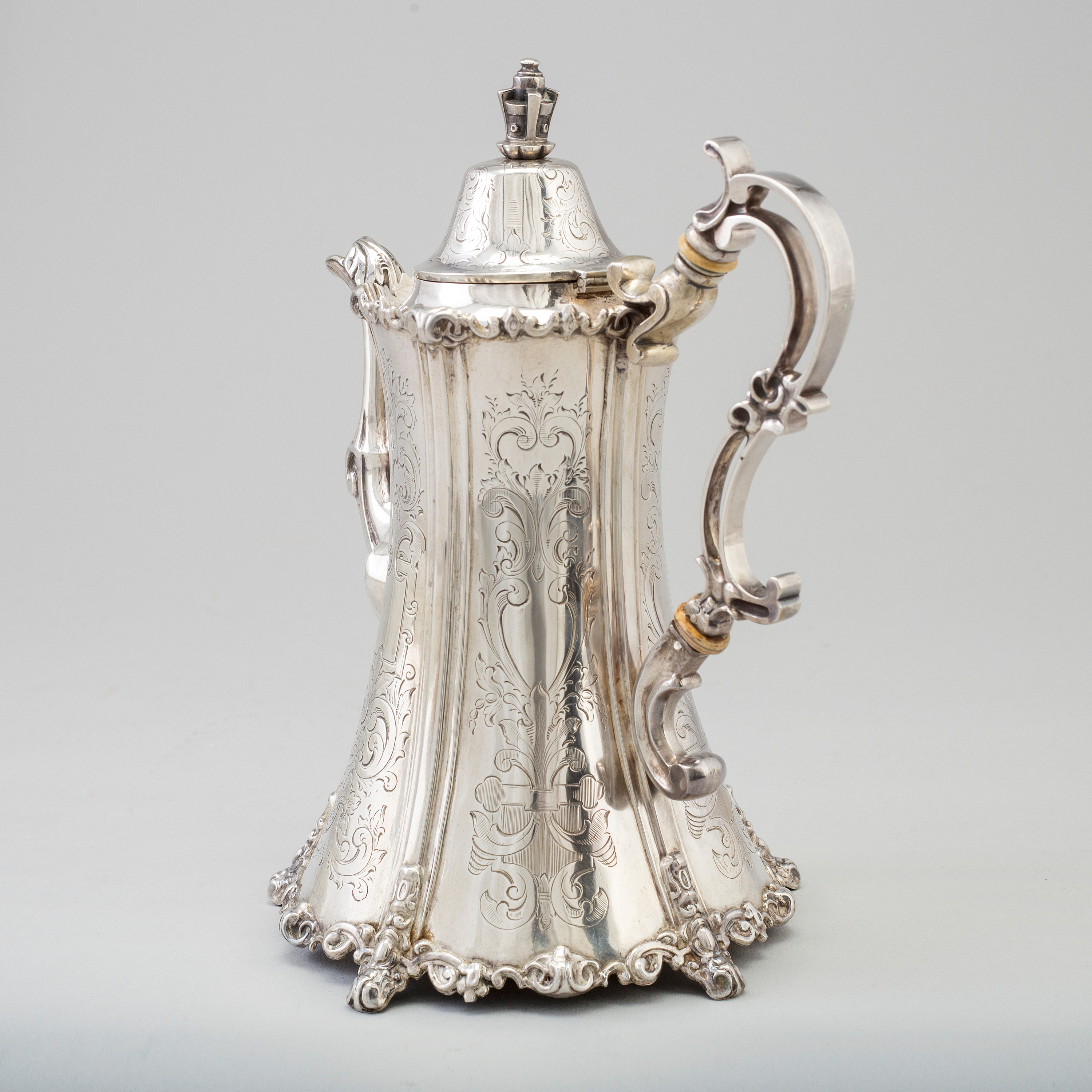 GUSTAF TEODOR FOLCKER, a silver coffee pot from Stockholm, 1855 ...