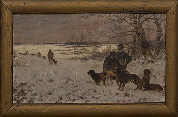 LANCHOW LUDWIG, olja på pannå, signerad, - Bukowskis